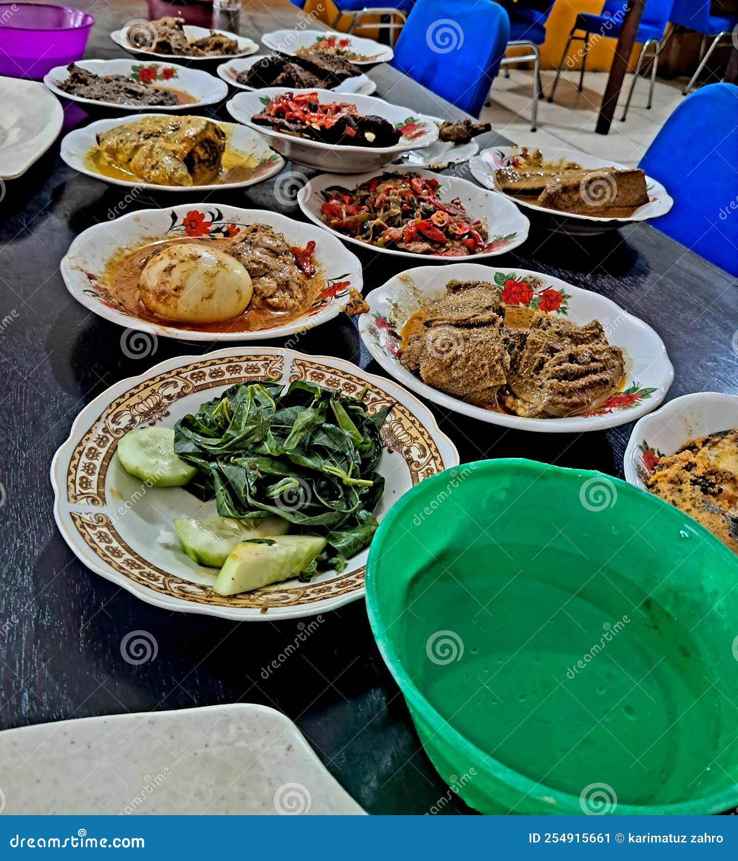 This is How Padang Food Serve Stock Image - Image of spicy, food: 254915661