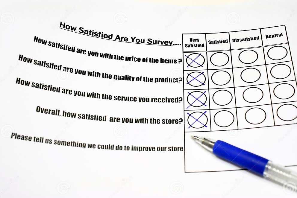 How Satisfied are You Survey Stock Photo - Image of dissatisfied ...
