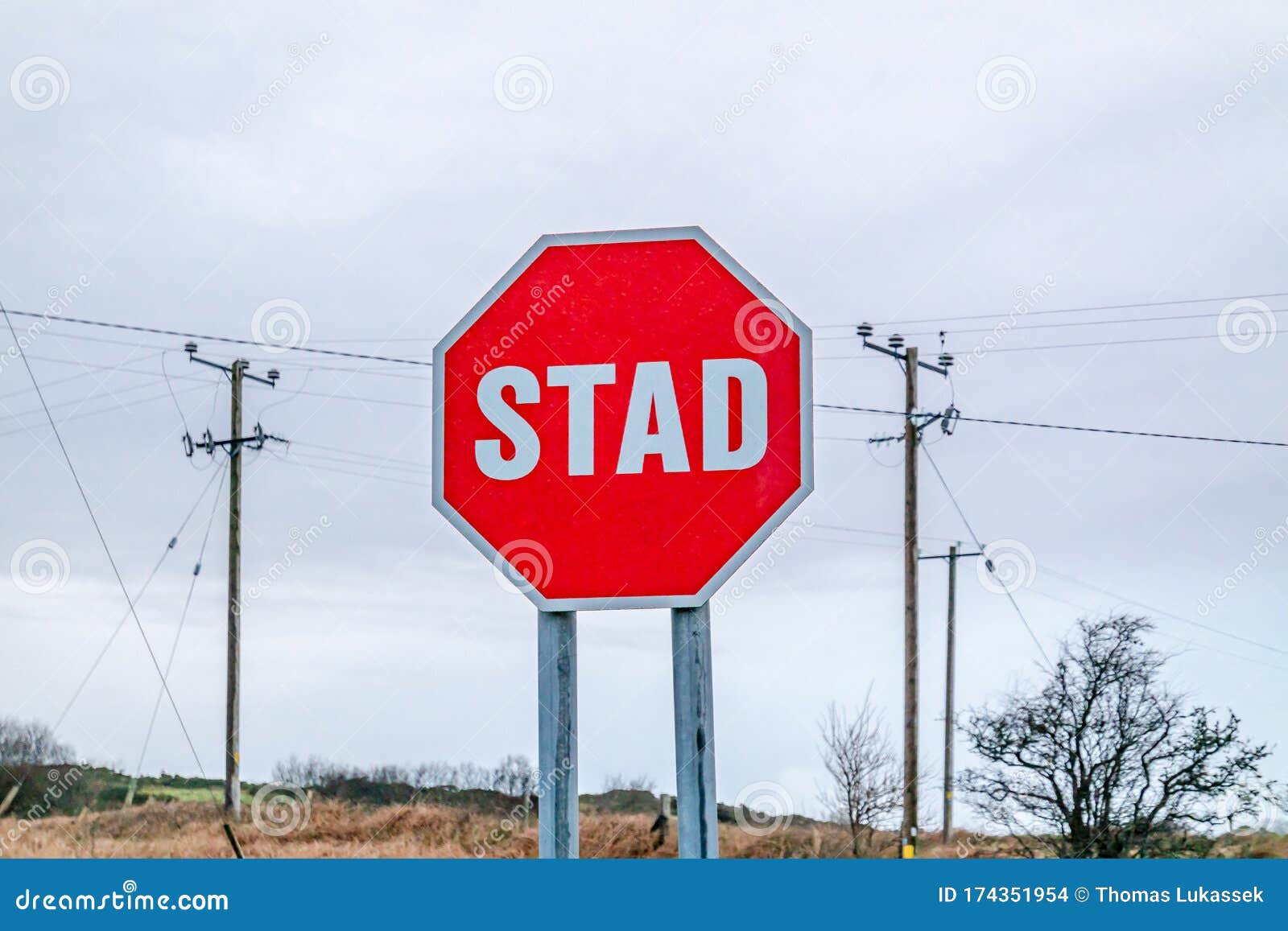 That is How a Stop Sign Looks in Irish Language. Translation: Stop ...