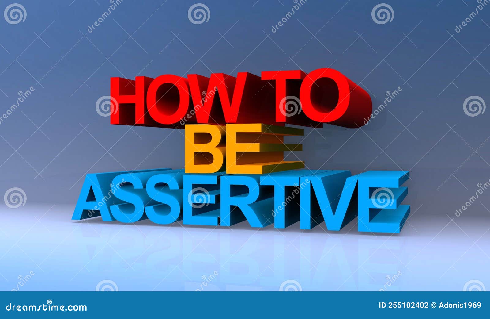 How To Be Assertive on Blue Stock Photo - Image of ambitious, contempt ...