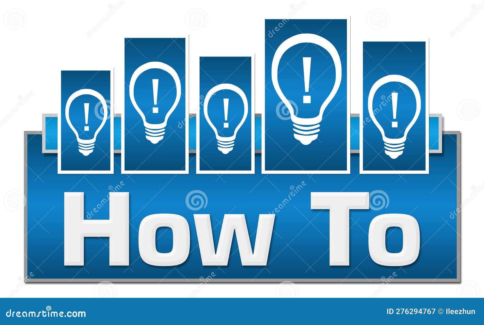 How To Blue Boxes on Top Bulbs Stock Illustration - Illustration of ...