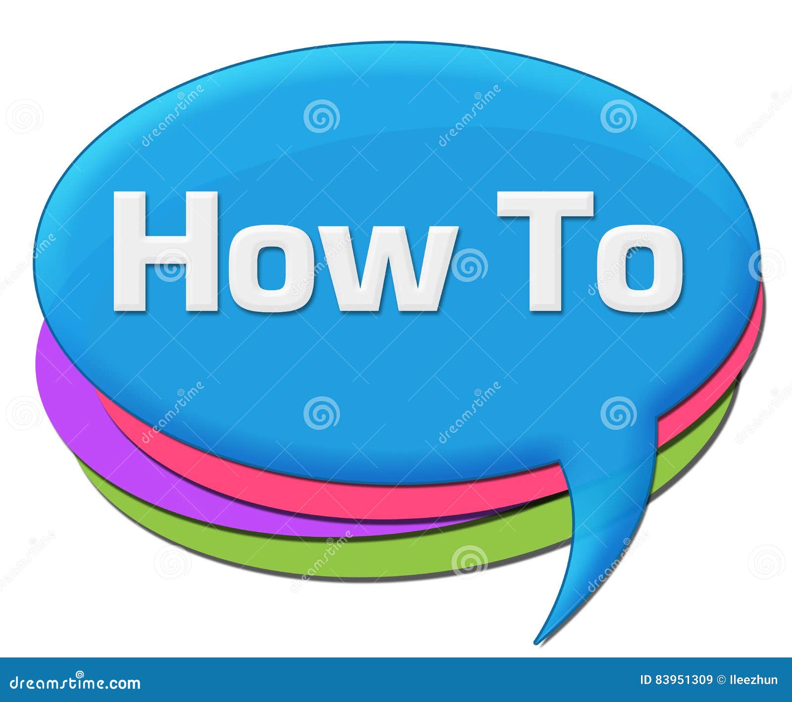 How To Colorful Rounded Comment Symbol Stock Illustration ...