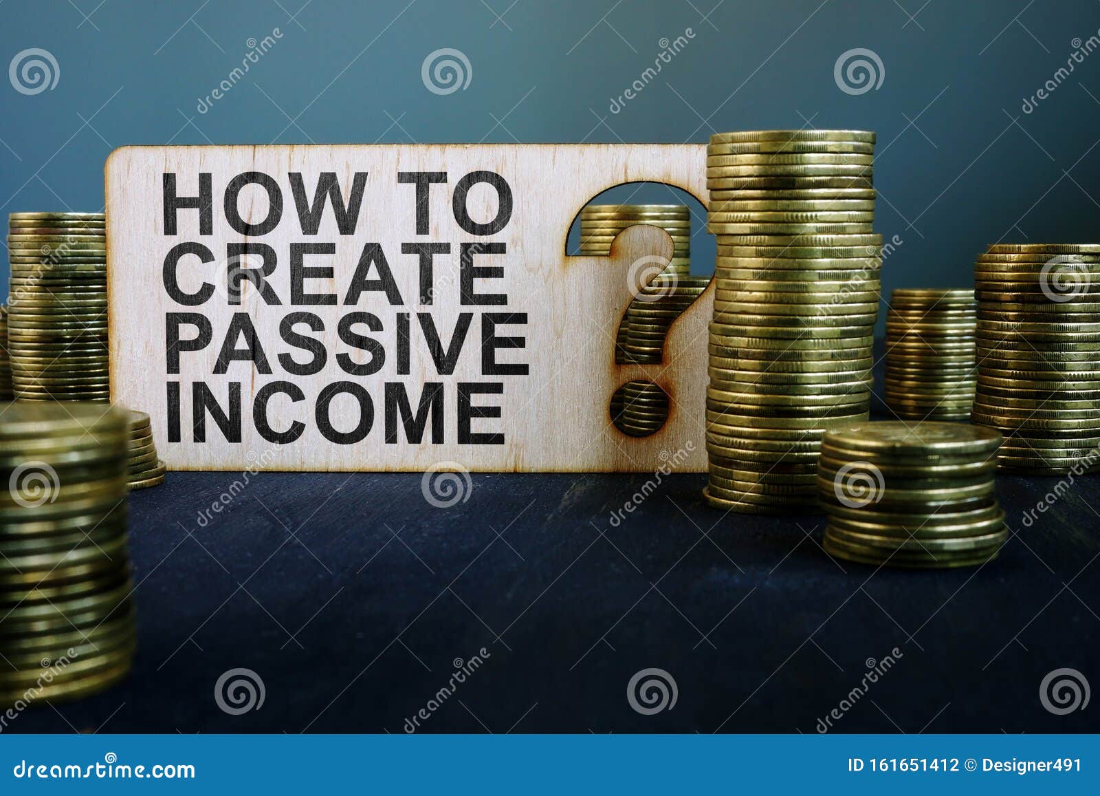 How To Create Passive Income Sign Stock Photo - Image of investment ...