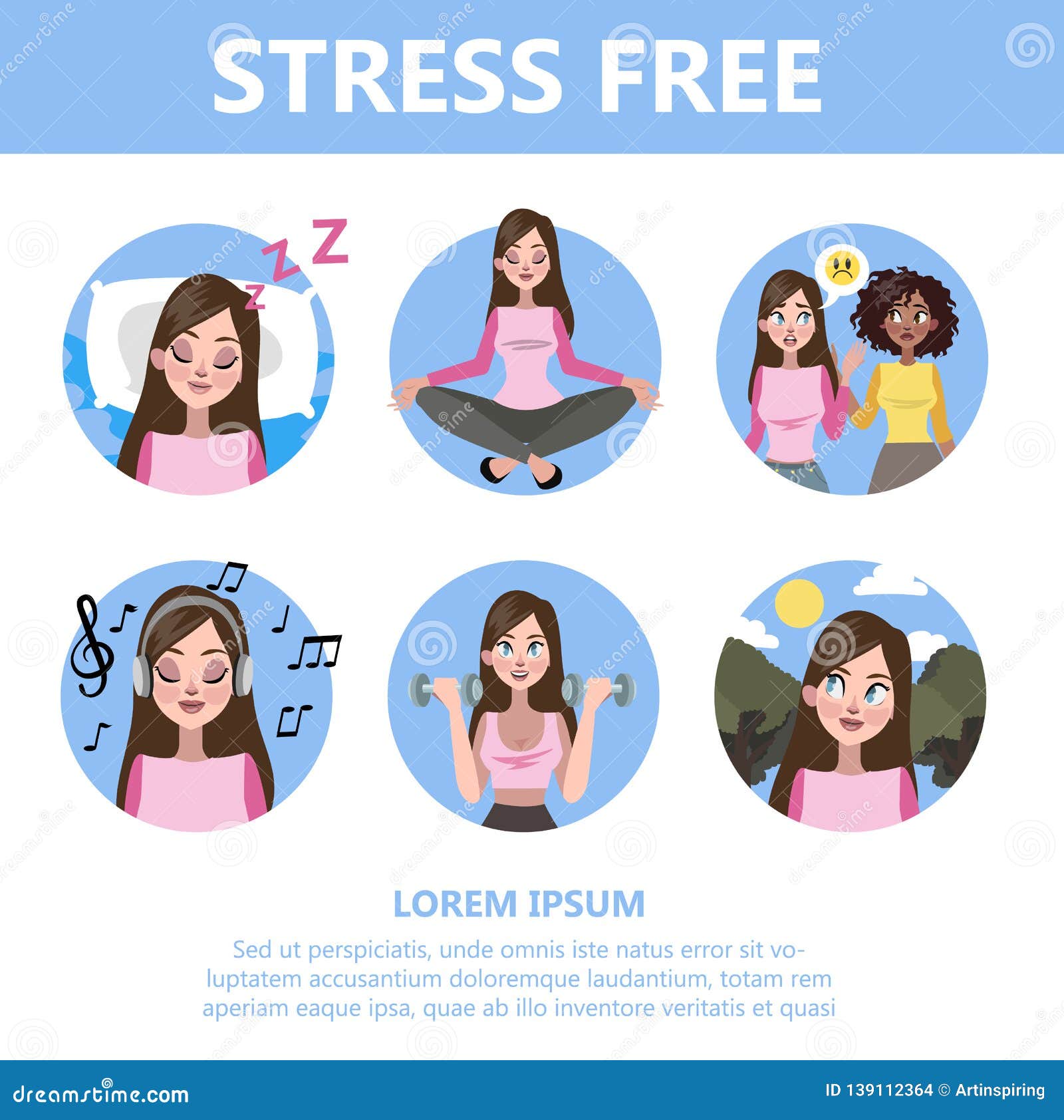 How To Deal with Stress Guide. Depression Reduce Stock Vector ... How To Deal with Stress Guide. Depression Reduce Stock Vector ...