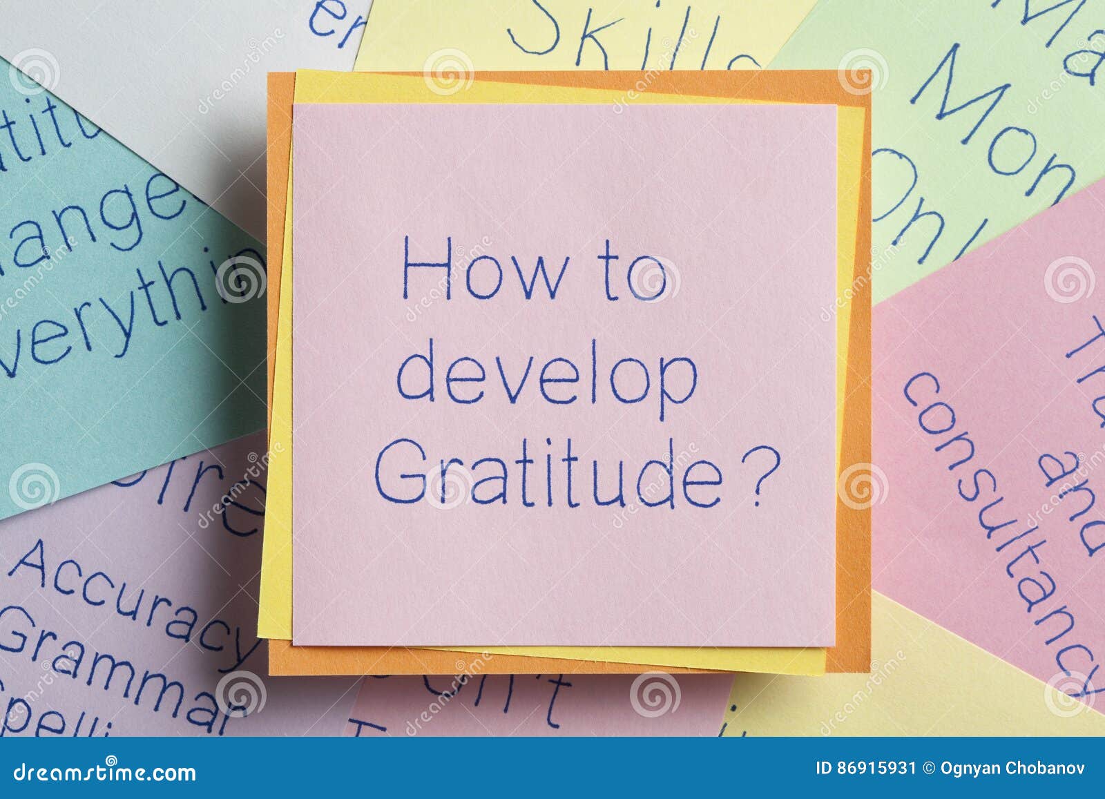 How To Develop Gratitude Written on a Note Stock Image - Image of ...