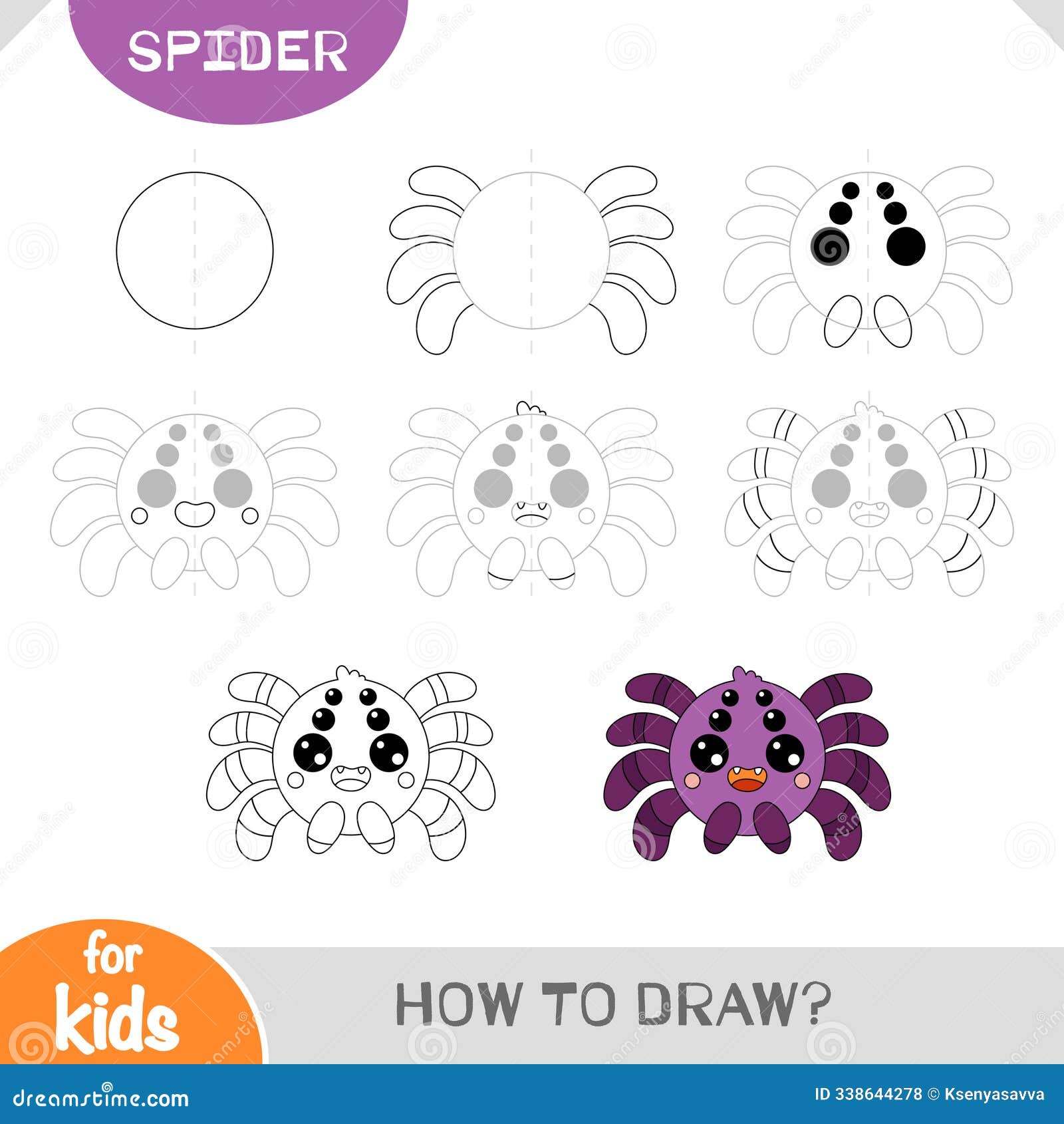 How To Draw Cute Character Magic Book For Children. Step By Step ...