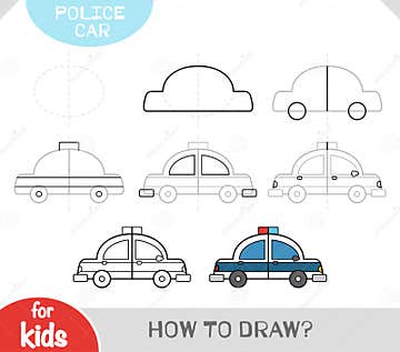 How To Draw Police Car for Children. Step by Step Drawing Tutorial ...