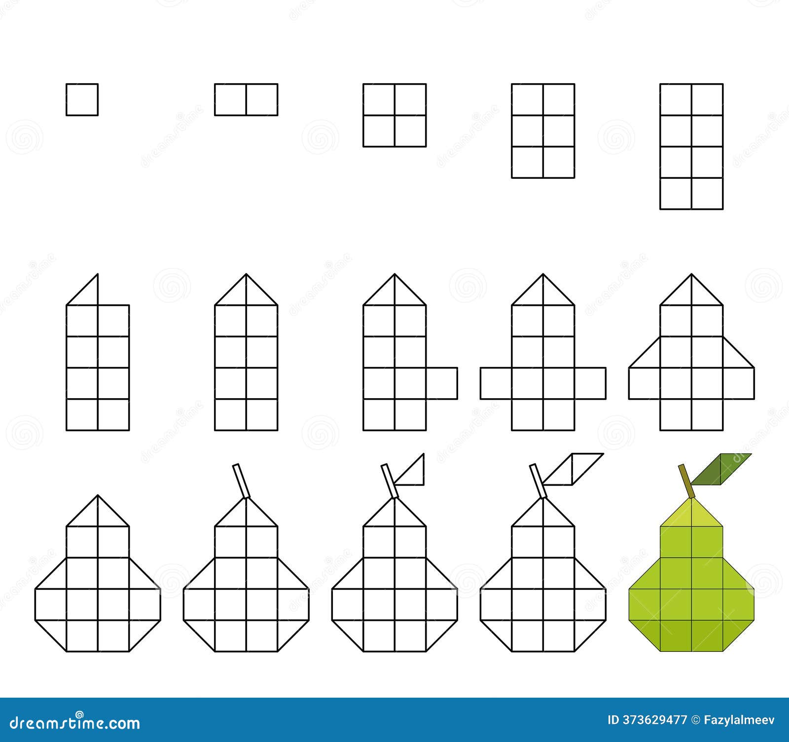 Worksheet Easy Guide To Drawing Cartoon Train. Simple Step-by-step ...