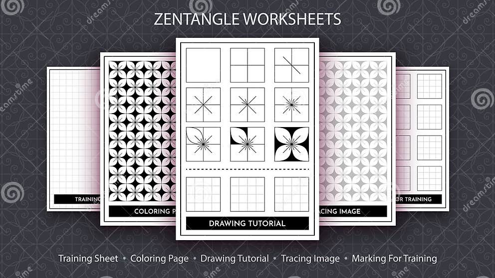 How To Draw a Zentangle. Step by Step Drawing Tutorial. Draw Guide ...