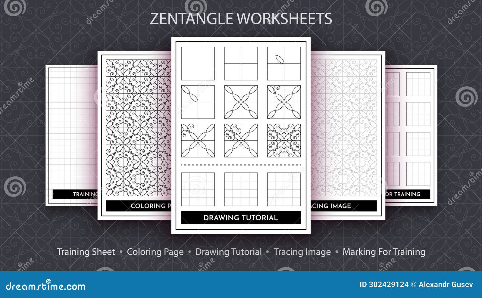 How To Draw a Zentangle. Step by Step Drawing Tutorial. Draw Guide ...