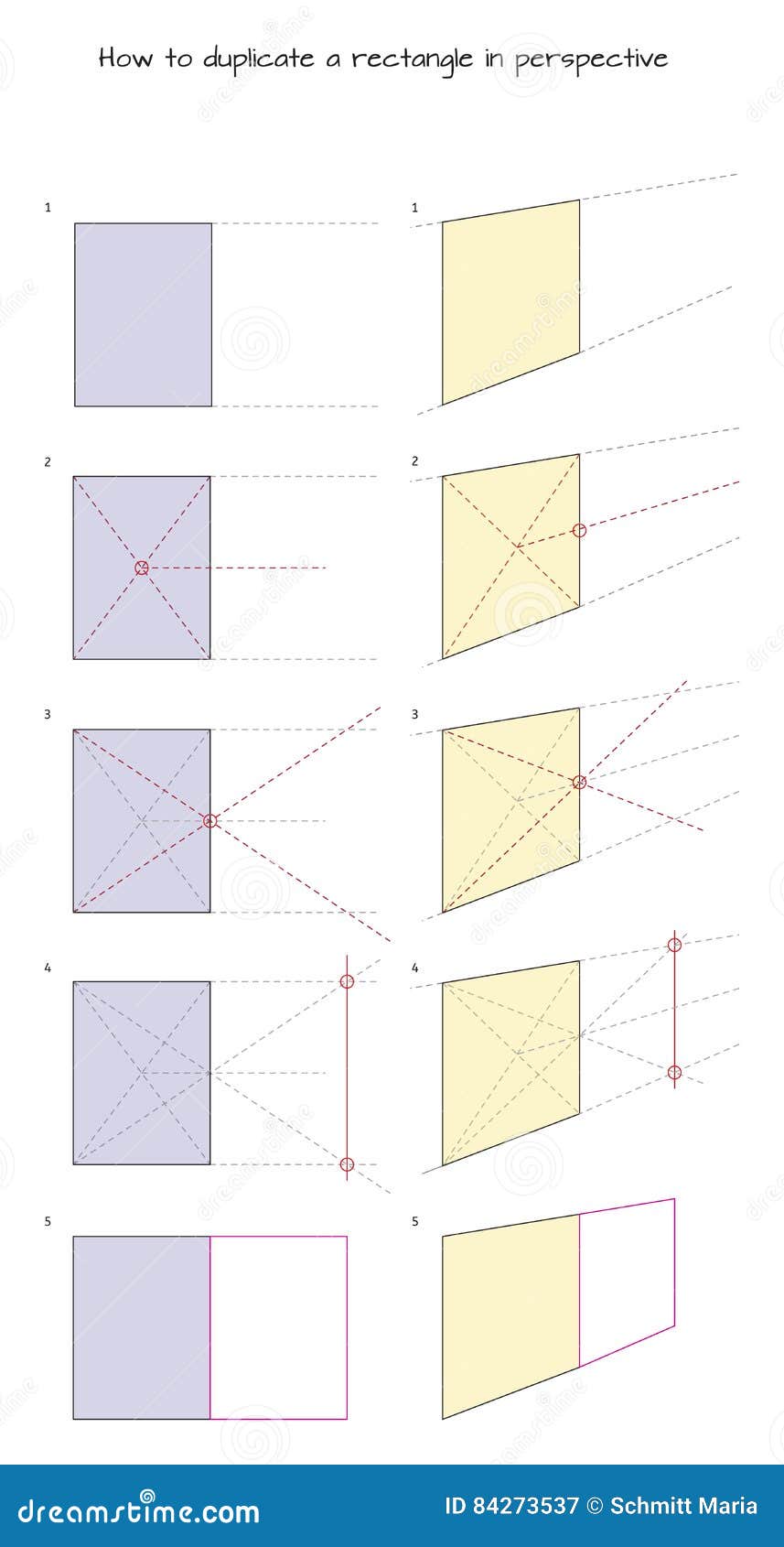How To Duplicate a Rectangle in Perspective Stock Vector - Illustration ...