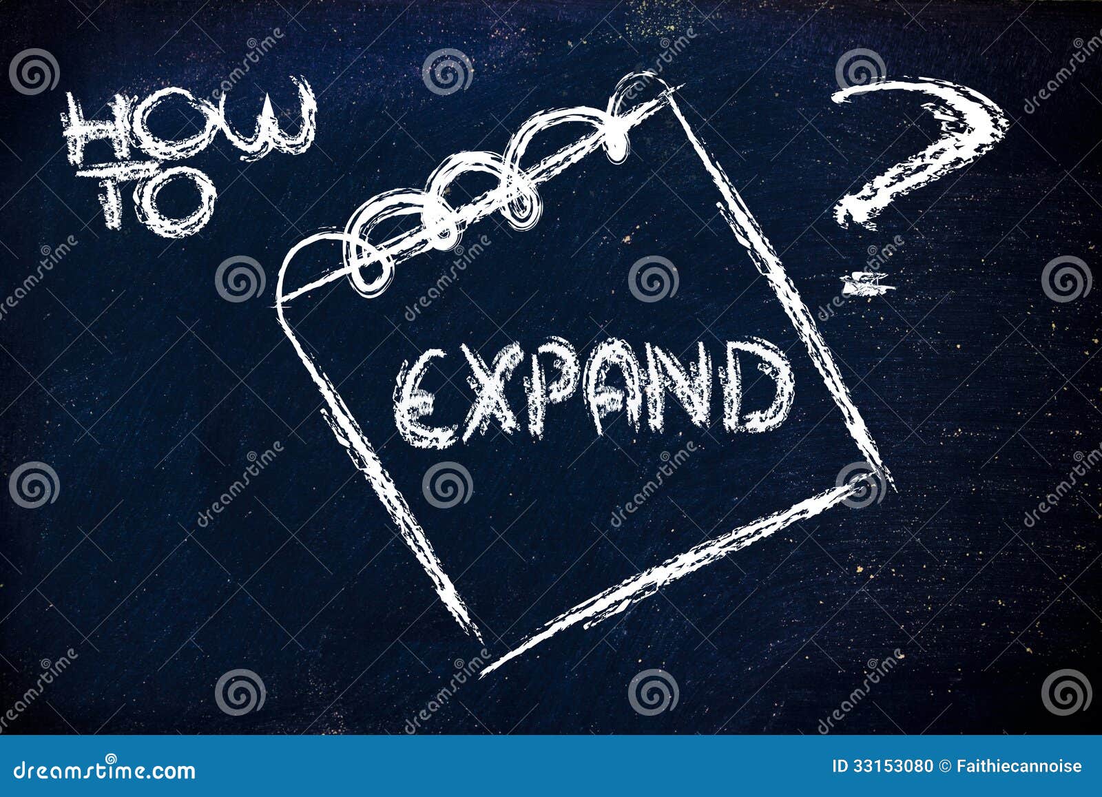 How To Expand, Message on Memo on Blackboard Stock Photo - Image of ...