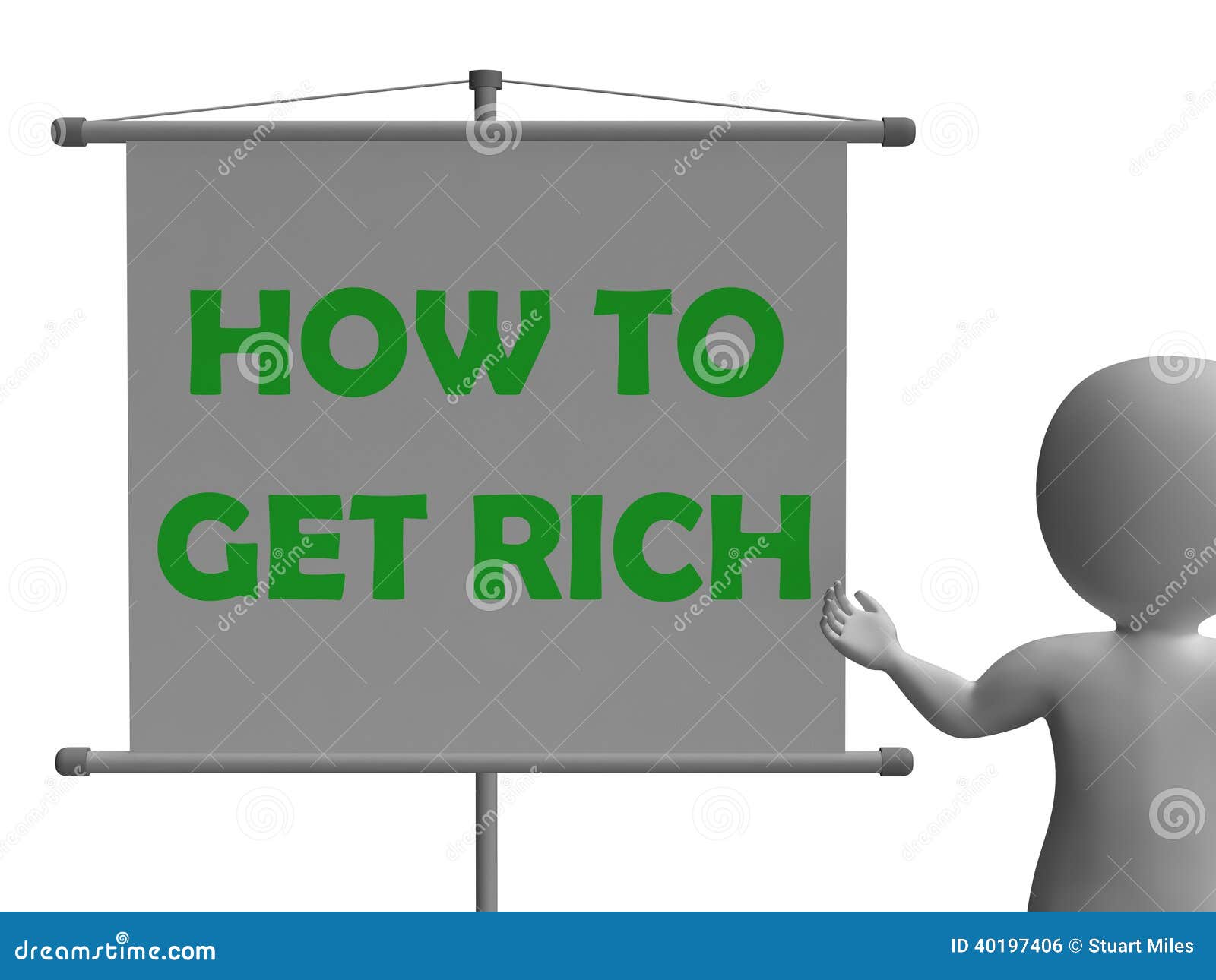 How To Get Rich Board Shows Wealth Improvement Stock Illustration ...