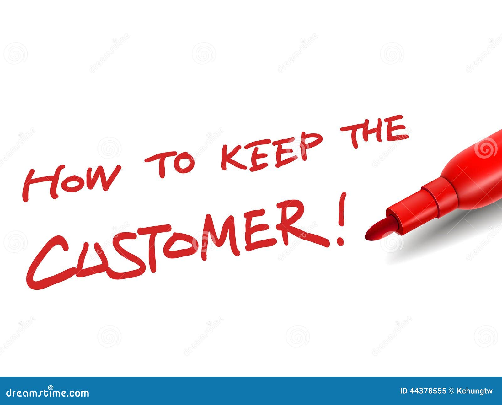 How To Keep the Customer with a Red Marker Stock Vector - Illustration ...