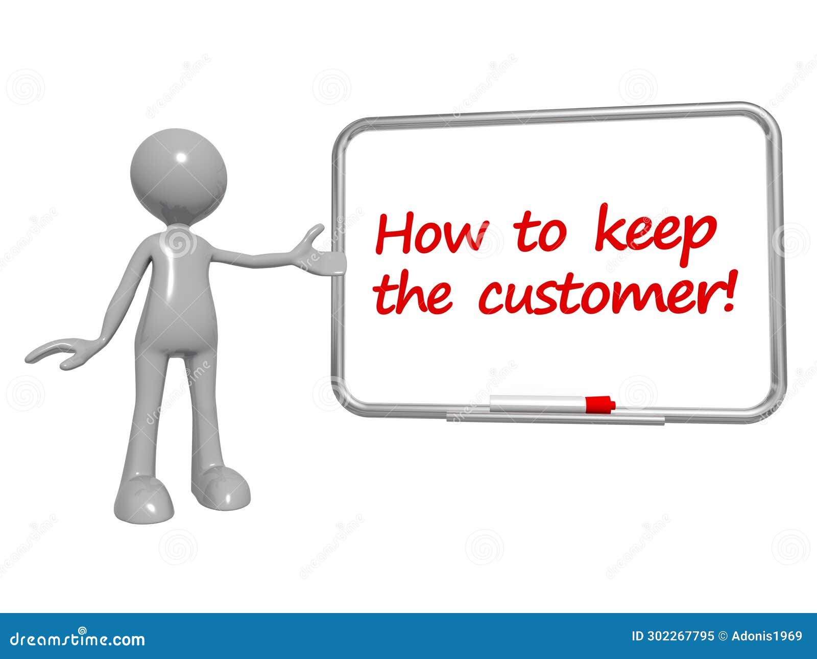 How To Keep the Customer on White Stock Illustration - Illustration of ...