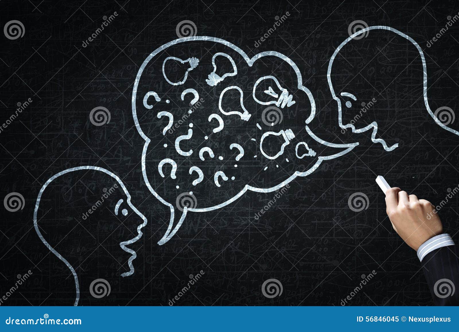 How to keep dialogue going stock image. Image of blackboard - 56846045