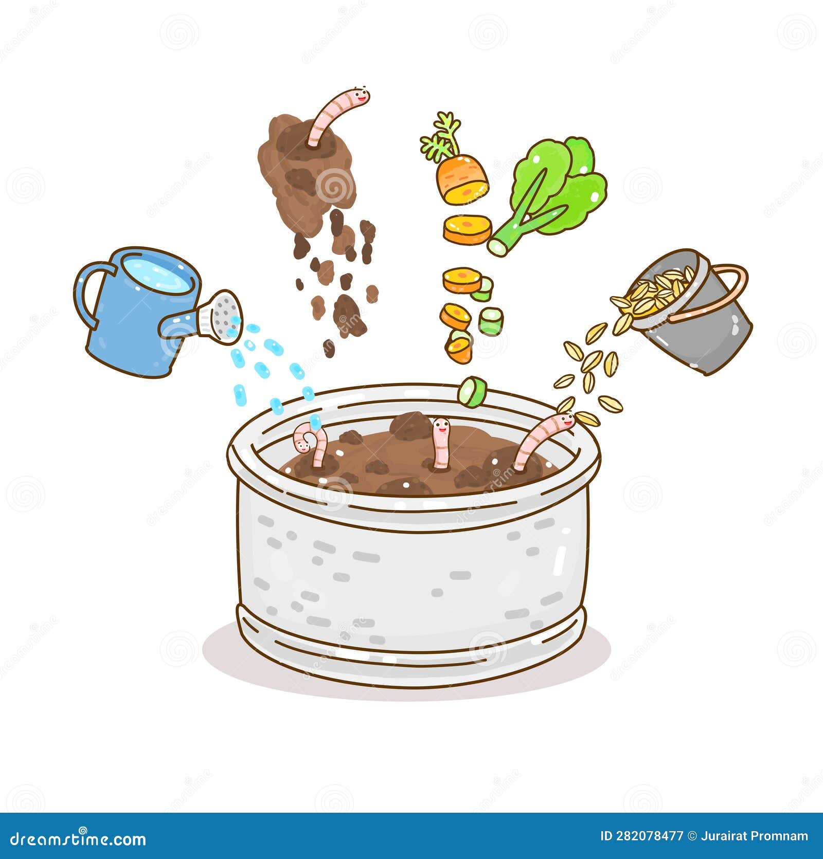 How To Make Compost Vector. Stock Illustration - Illustration of ...