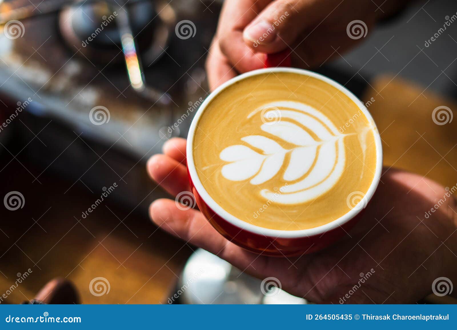 How To Make Coffee Latte Art By Barista Focus In Milk And Cup In Cafe