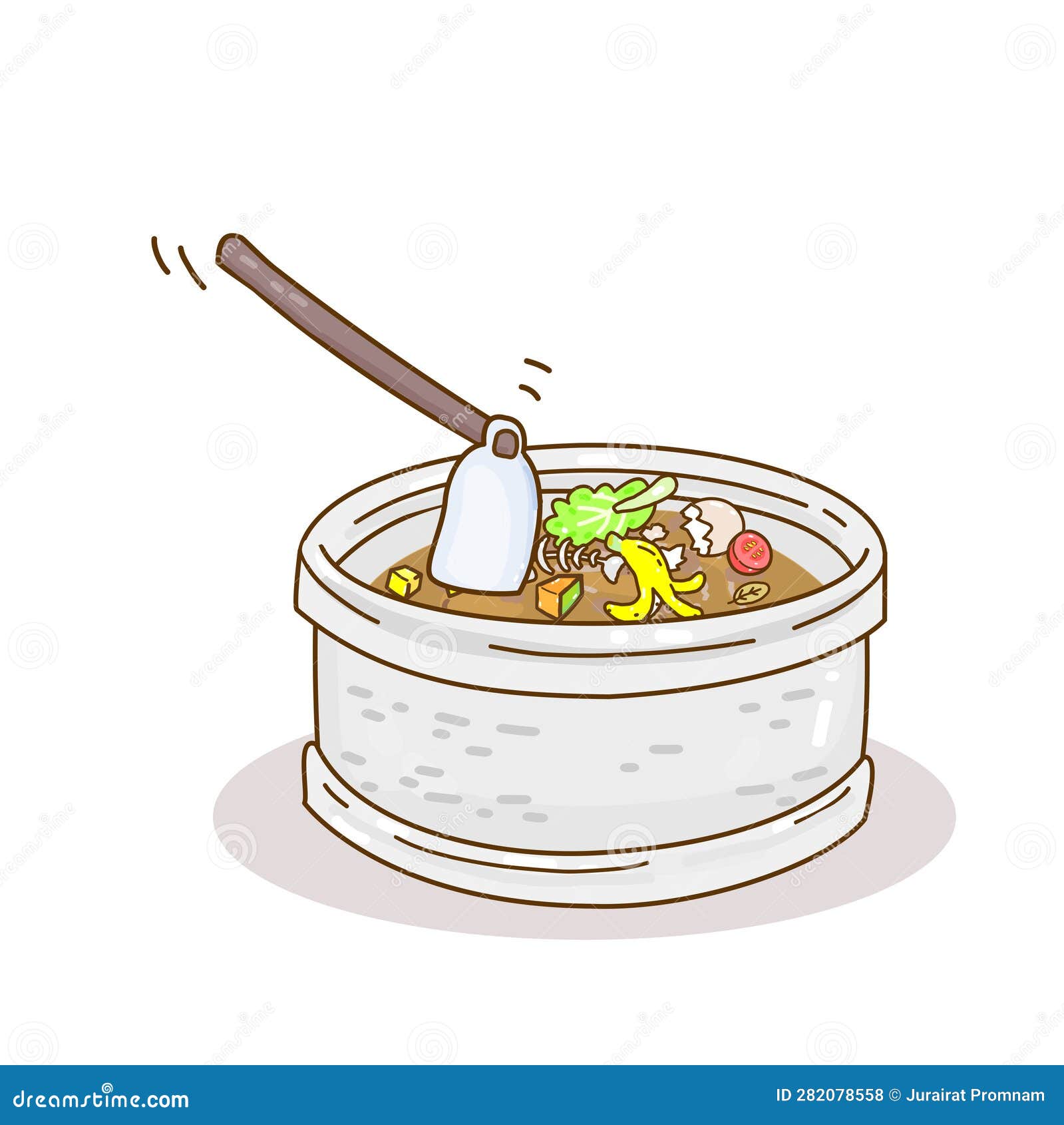 How To Make Compost Vector. Stock Vector - Illustration of sketch ...