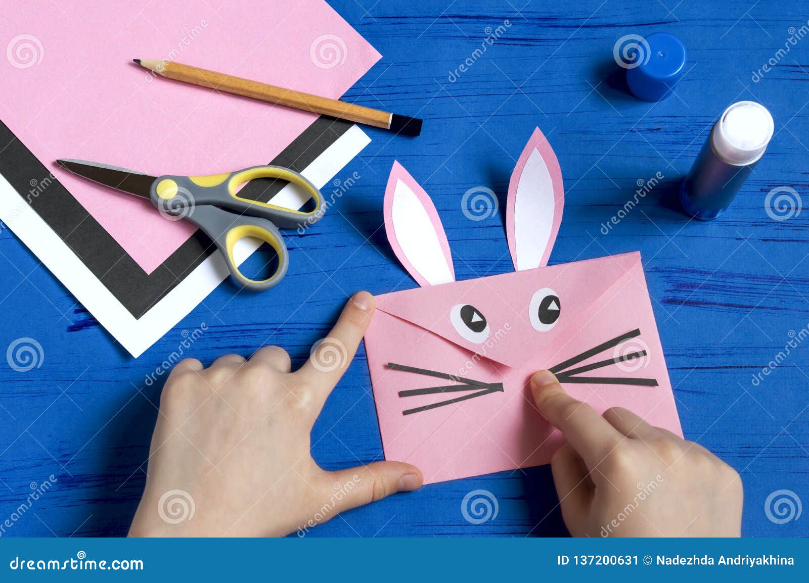 How To Make Envelope in Form of Bunny for Easter Greetings. Step 10 ...