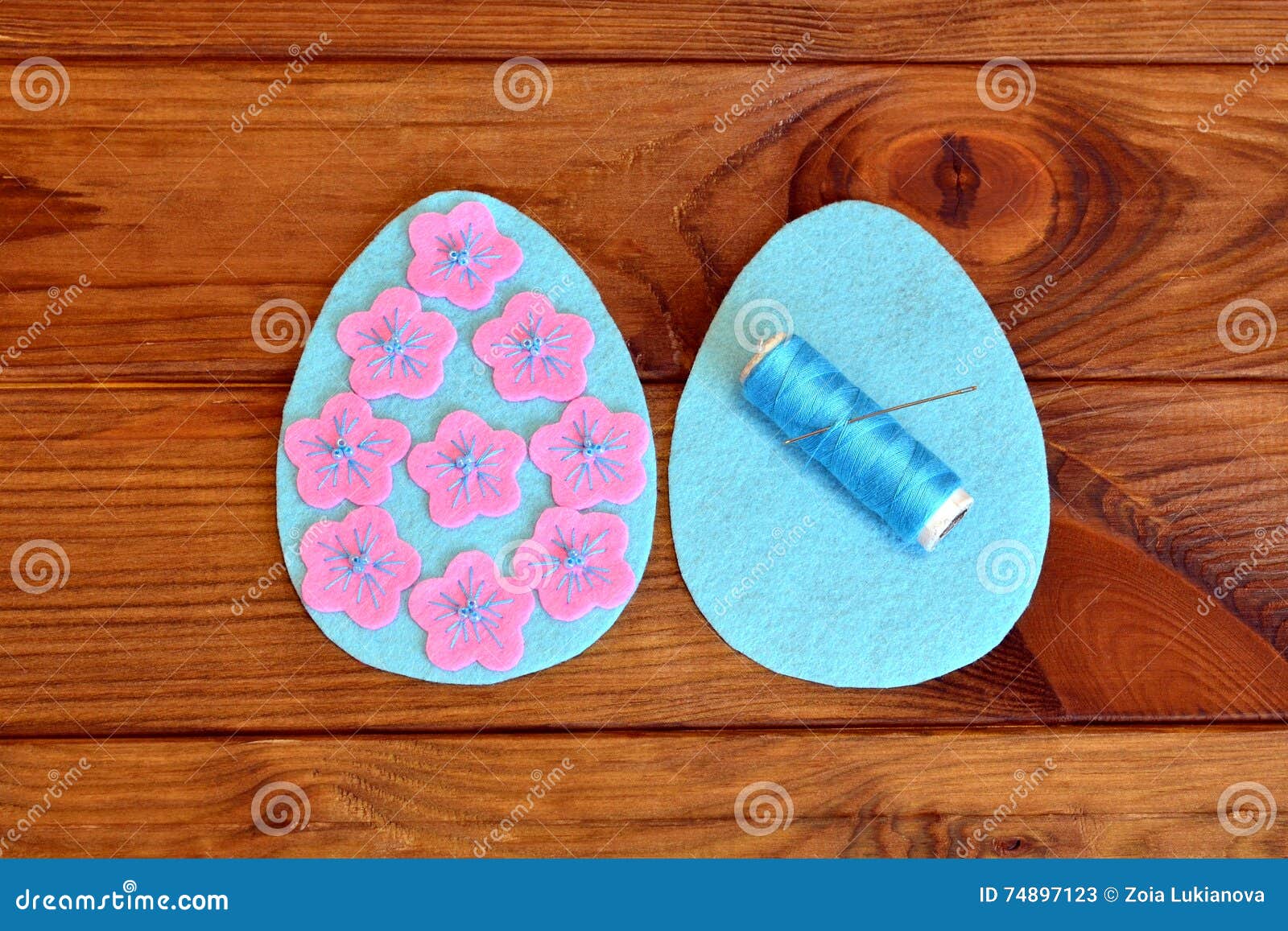 How To Make a Felt Easter Egg. Sewing Set Easter Felt Eggs. Felt ...