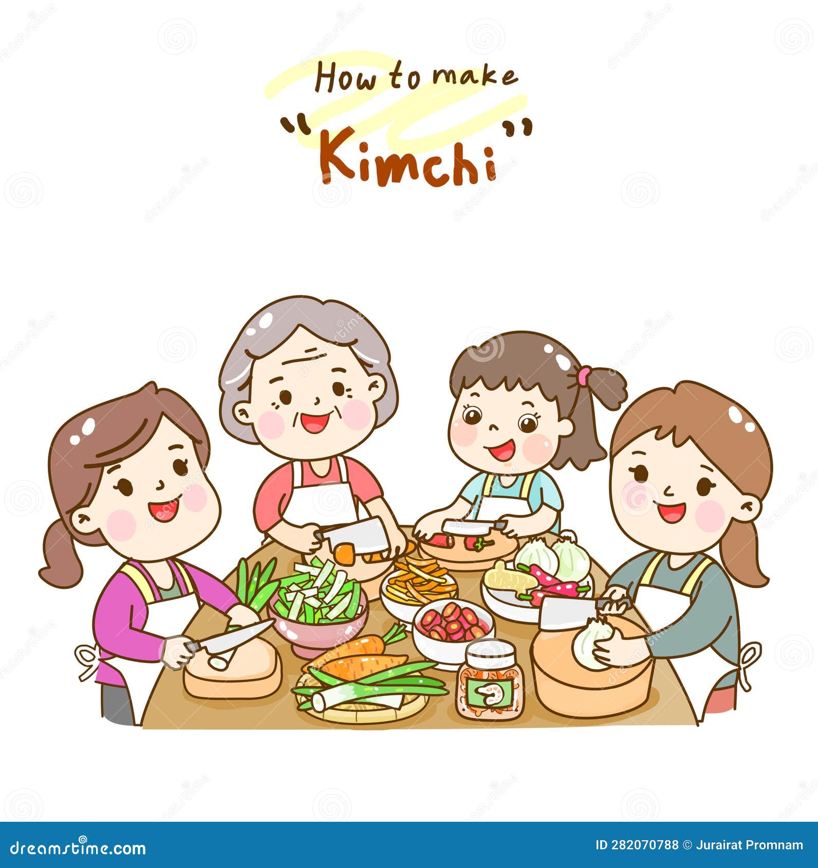 How To Make Kimchi Vector. Stock Image | CartoonDealer.com #282071005