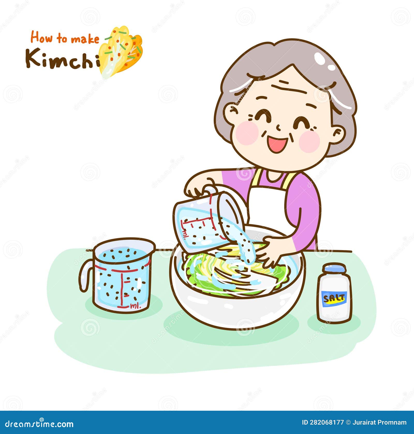 How to make kimchi vector. stock illustration. Illustration of play ...