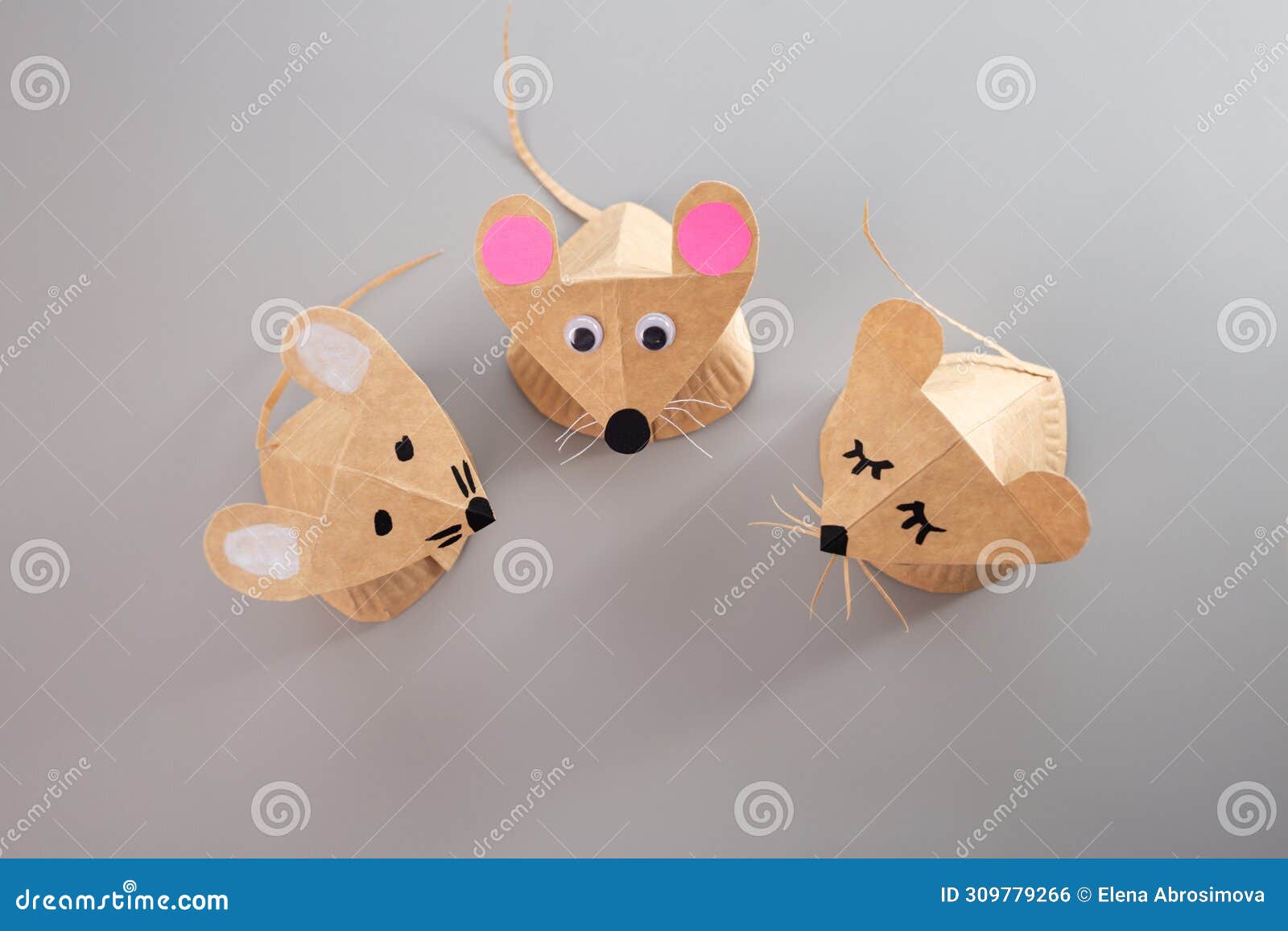 How To Make a Paper Plate Mouse Craft Stock Photo - Image of activity ...