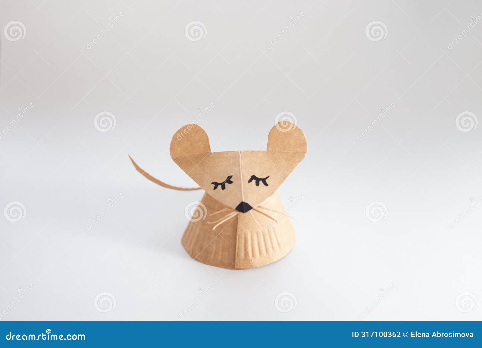 How To Make a Paper Plate Mouse Craft Stock Photo - Image of child ...