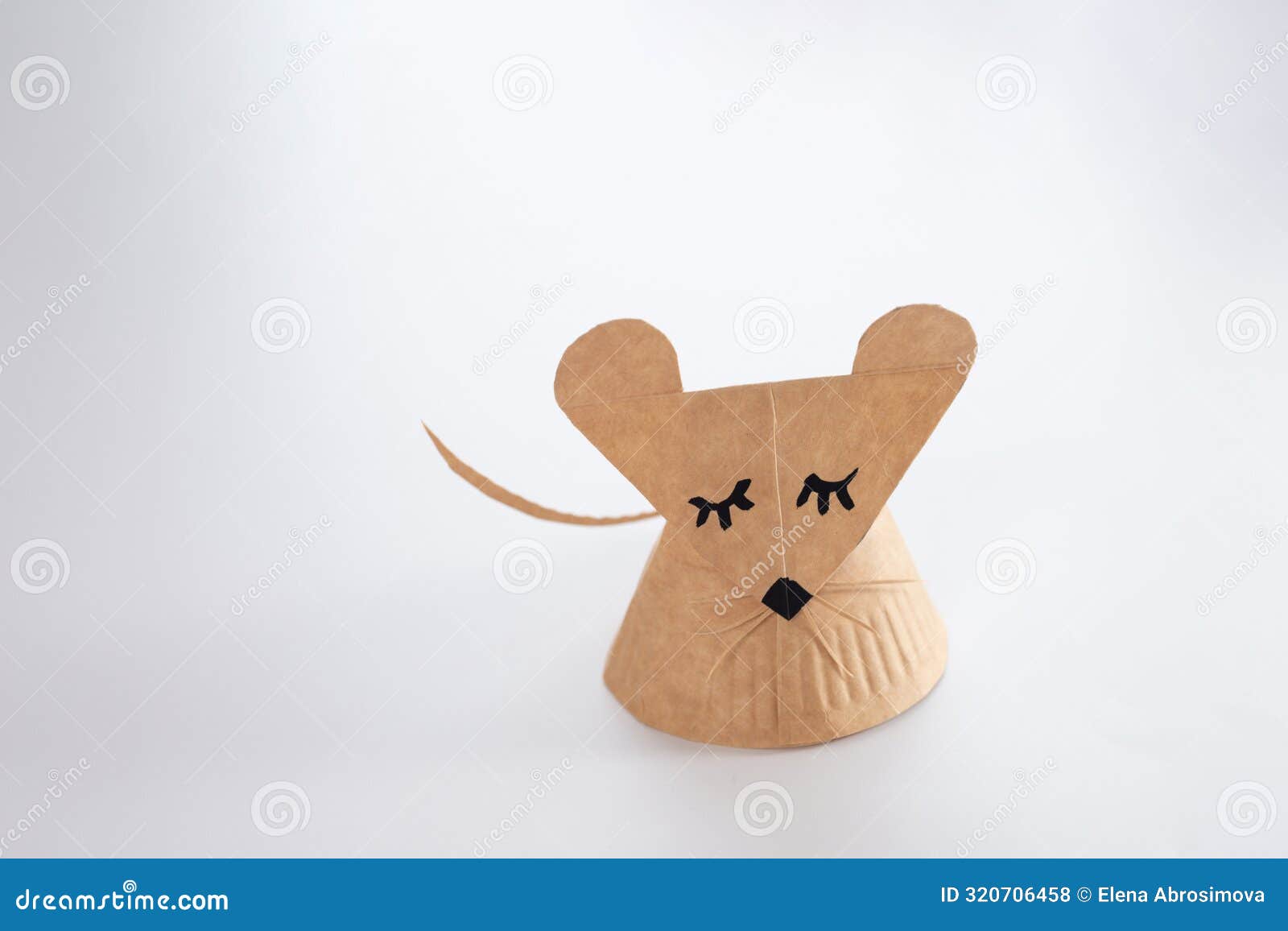 How To Make a Paper Plate Mouse Craft Stock Photo - Image of hand ...