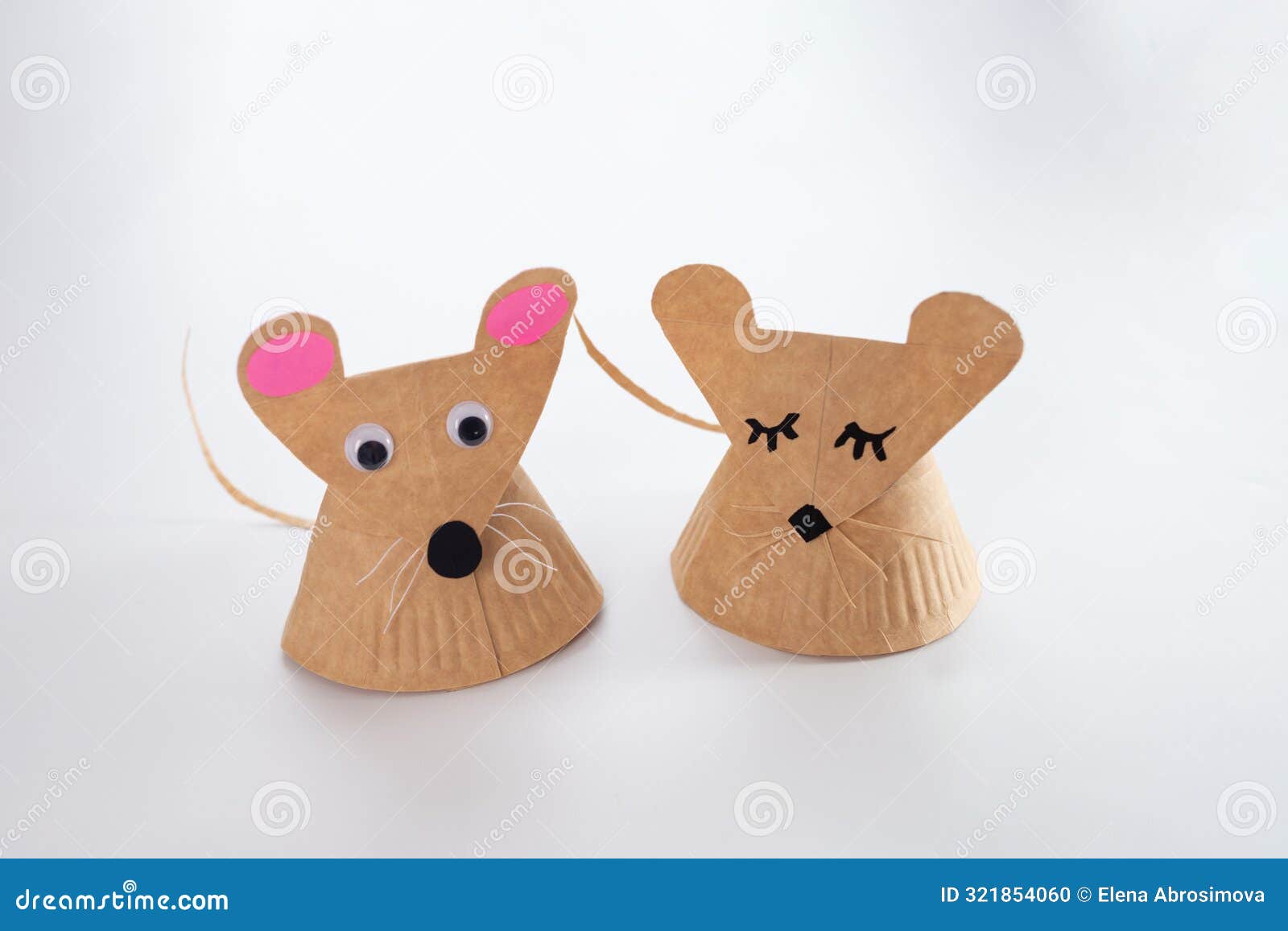 How To Make a Paper Plate Mouse Craft Stock Photo - Image of funny ...