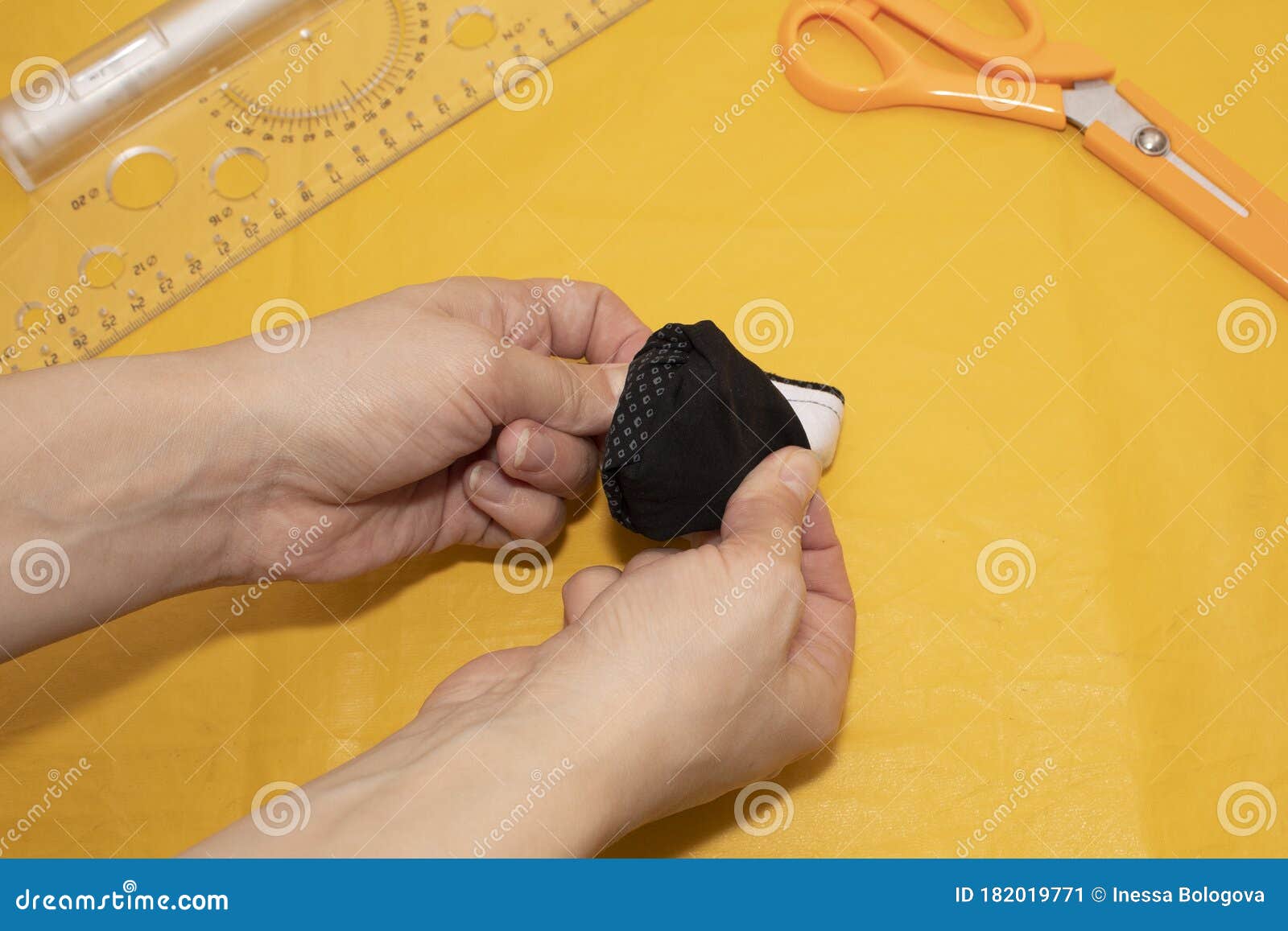 How To Make a Protective Face Mask at Home from Fabric, Step-by-step ...