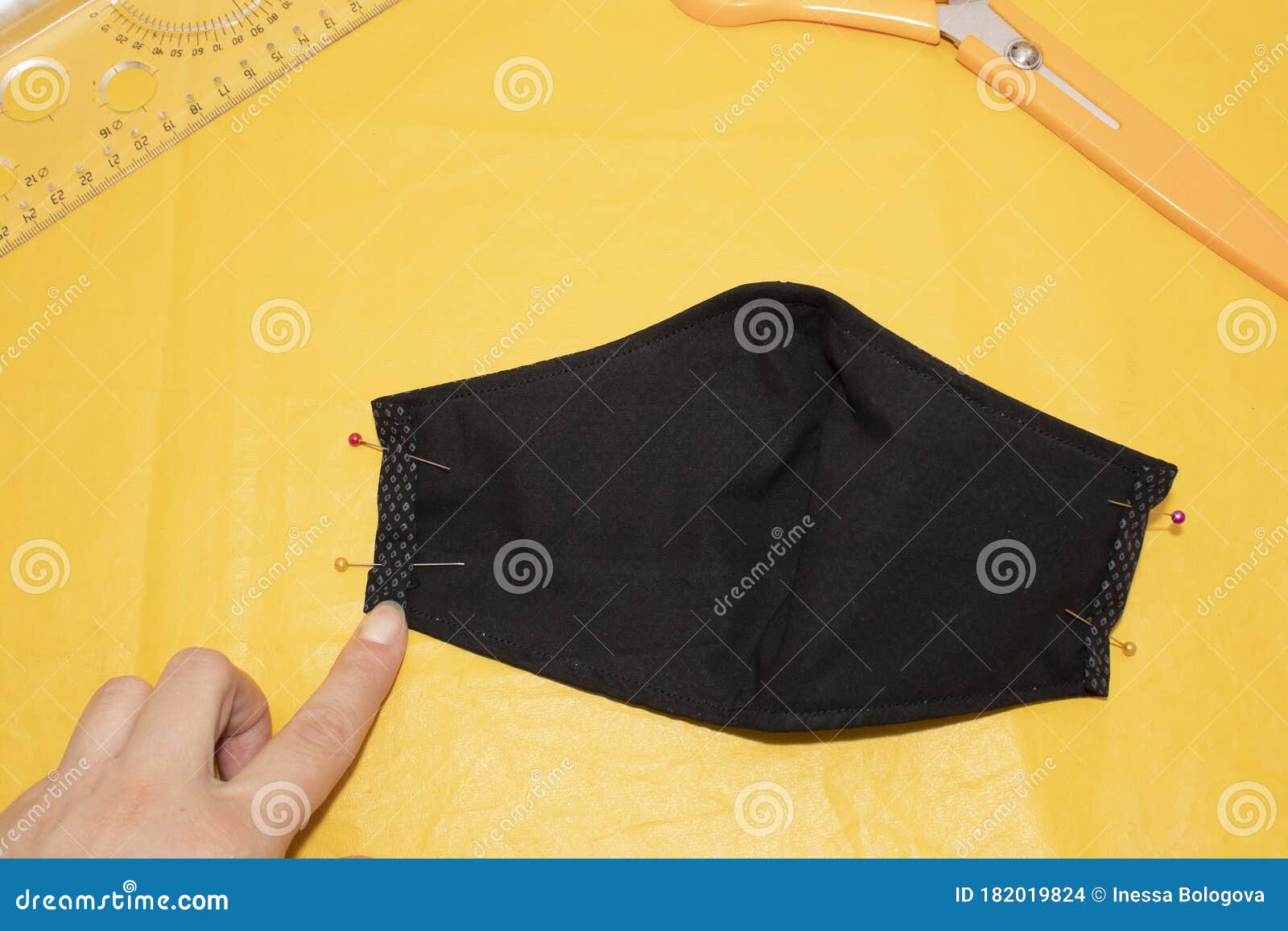 How To Make a Protective Face Mask at Home from Fabric, Step-by-step ...