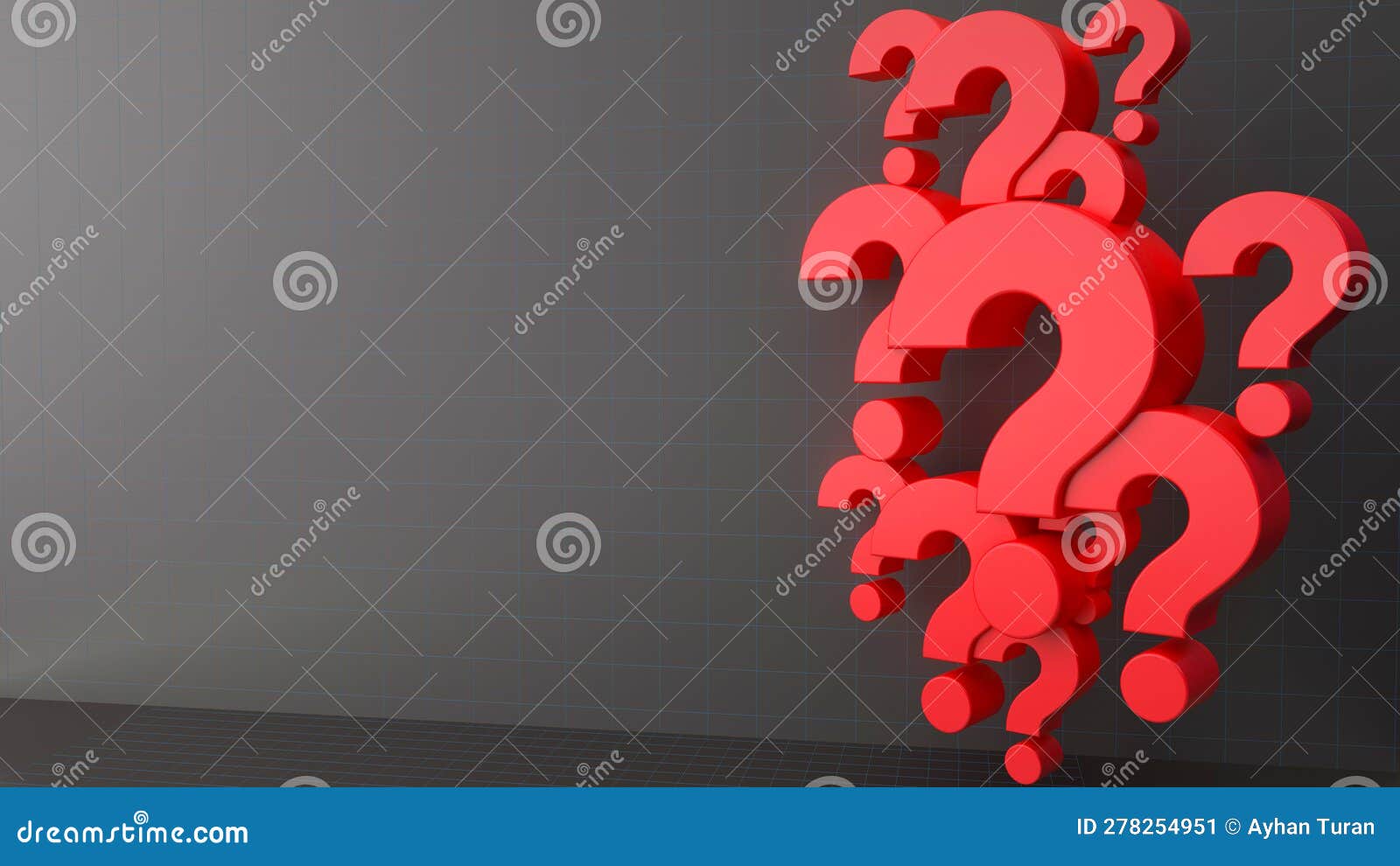 How To Make Question Marks 3d Render Stock Illustration - Illustration ...