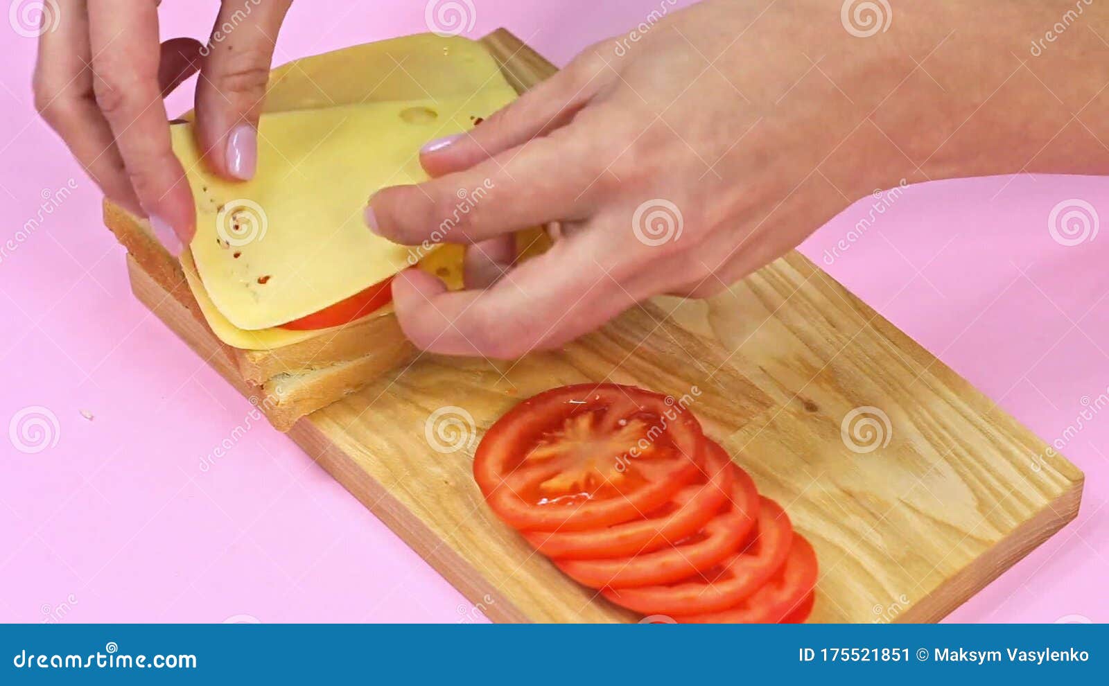 How To Make Sandwith Tutorial, Close Up Stock Video - Video of packing ...