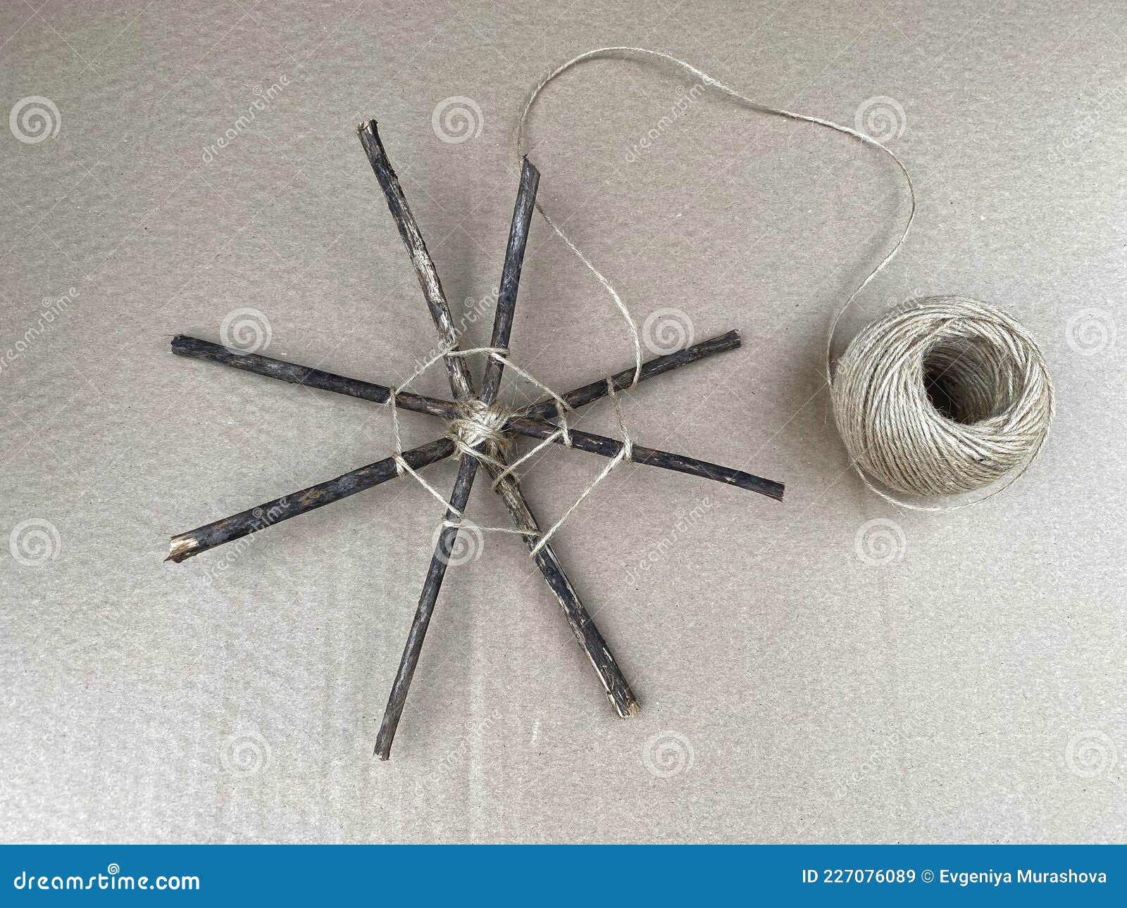 How To Make a Web from Sticks and Rope, Step by Step, Children S Master ...