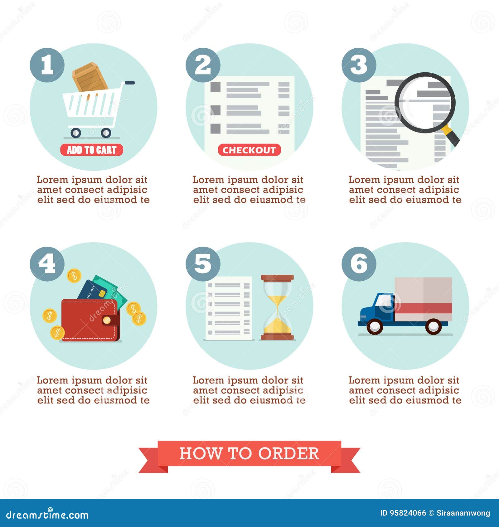 How to order infographic stock vector. Illustration of internet - 95824066