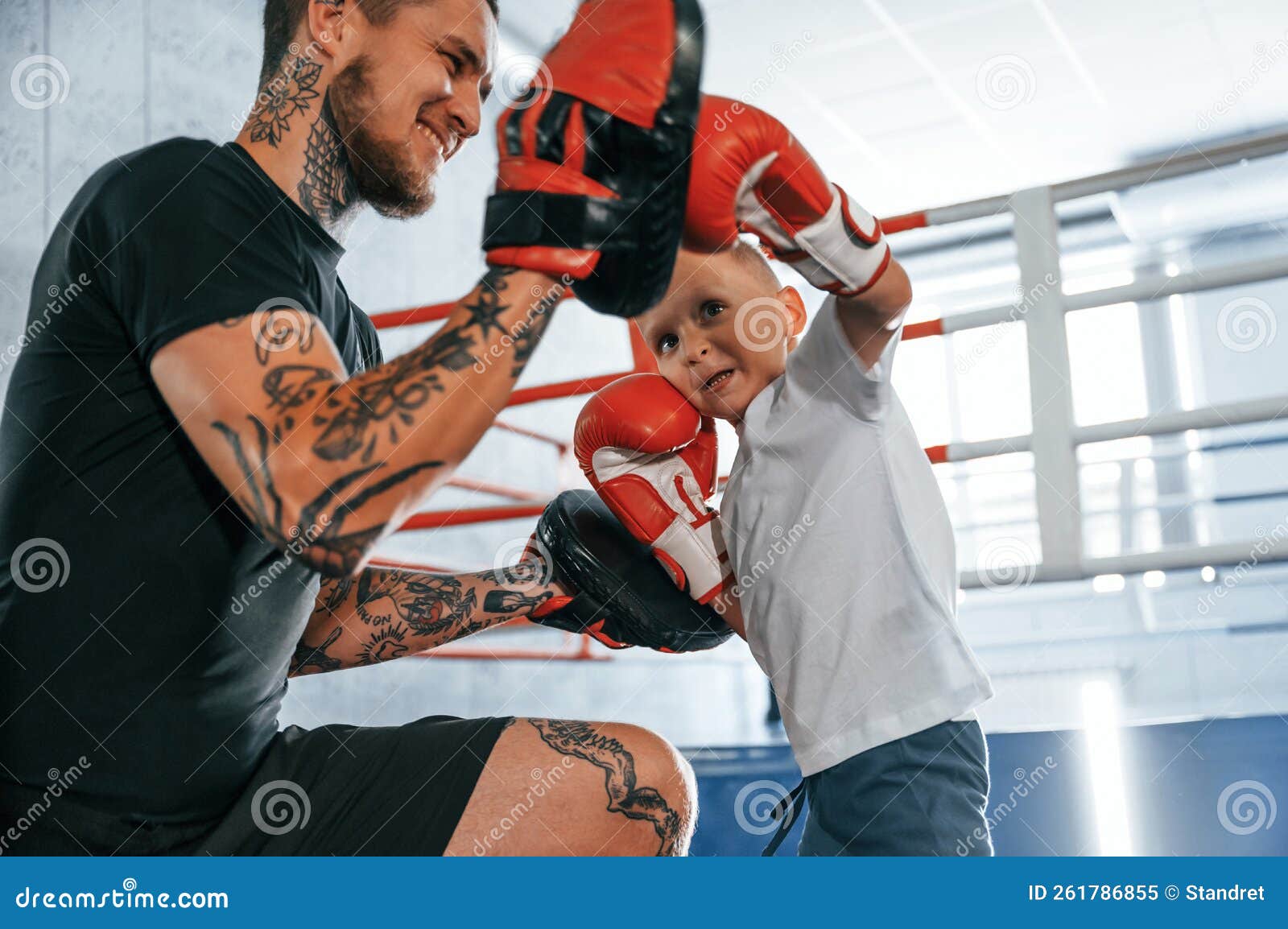 How To Punch Correct Way. Coach is Teaching the Boy Box Techniques ...