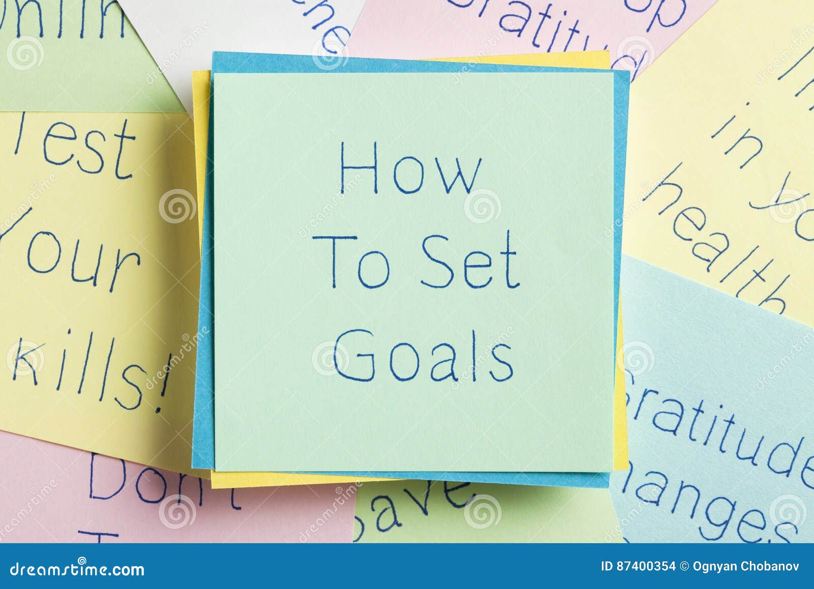 How To Set Goals Written on a Note Stock Photo - Image of goal, improve ...
