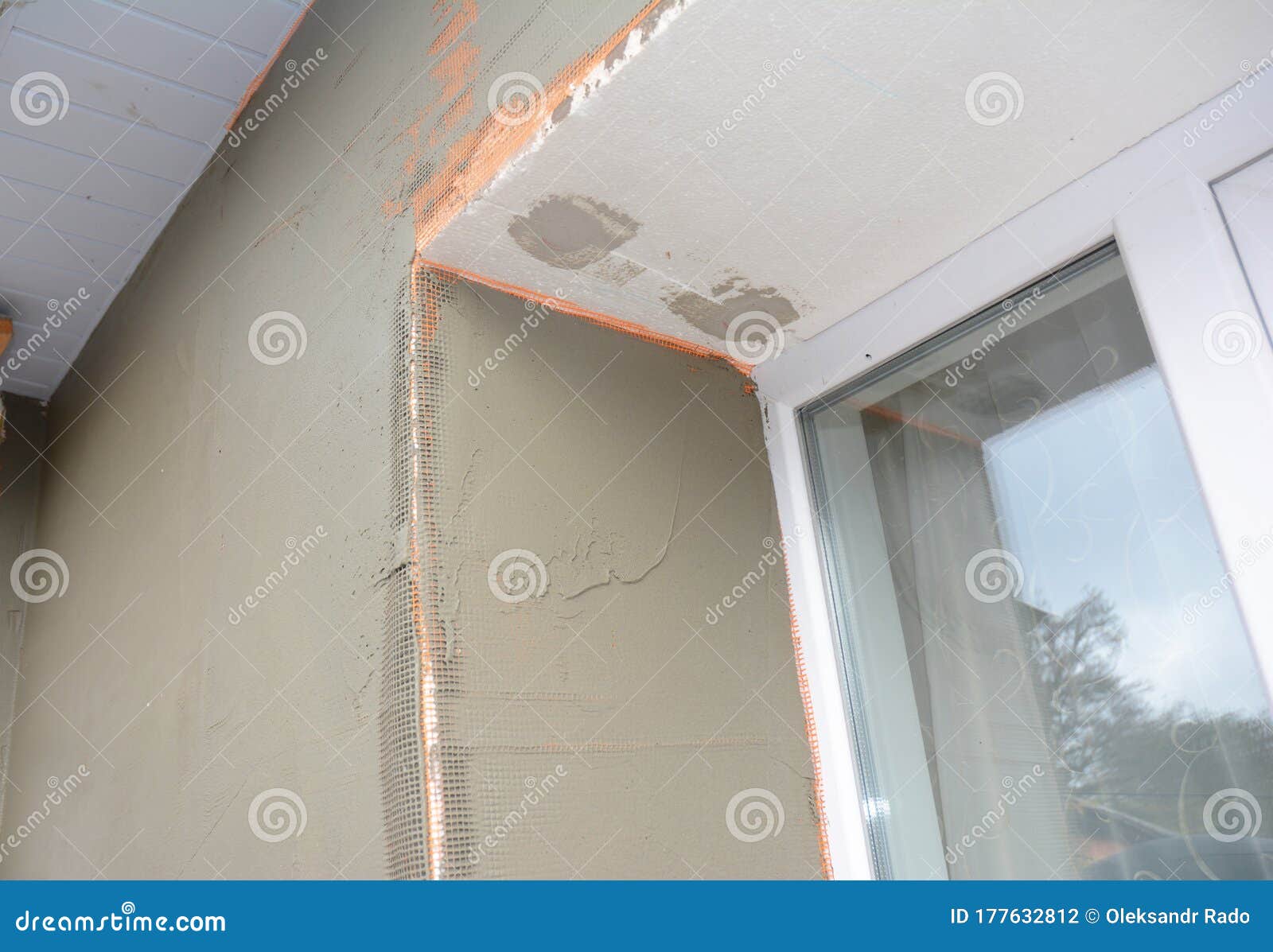 How To Skim a Wall Around the Window Outdoors. Finish Plaster on Window ...