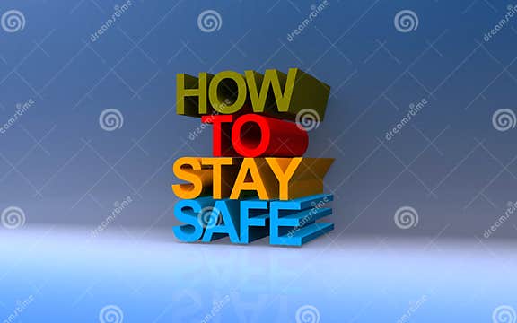 How to stay safe on blue stock illustration. Illustration of checklist ...