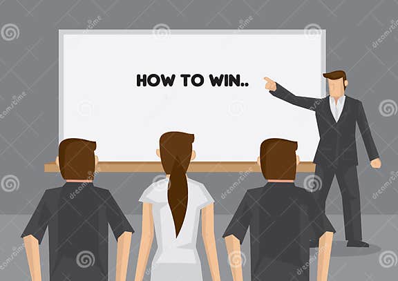 How To Win Training Cartoon Vector Illustration Stock Vector ...
