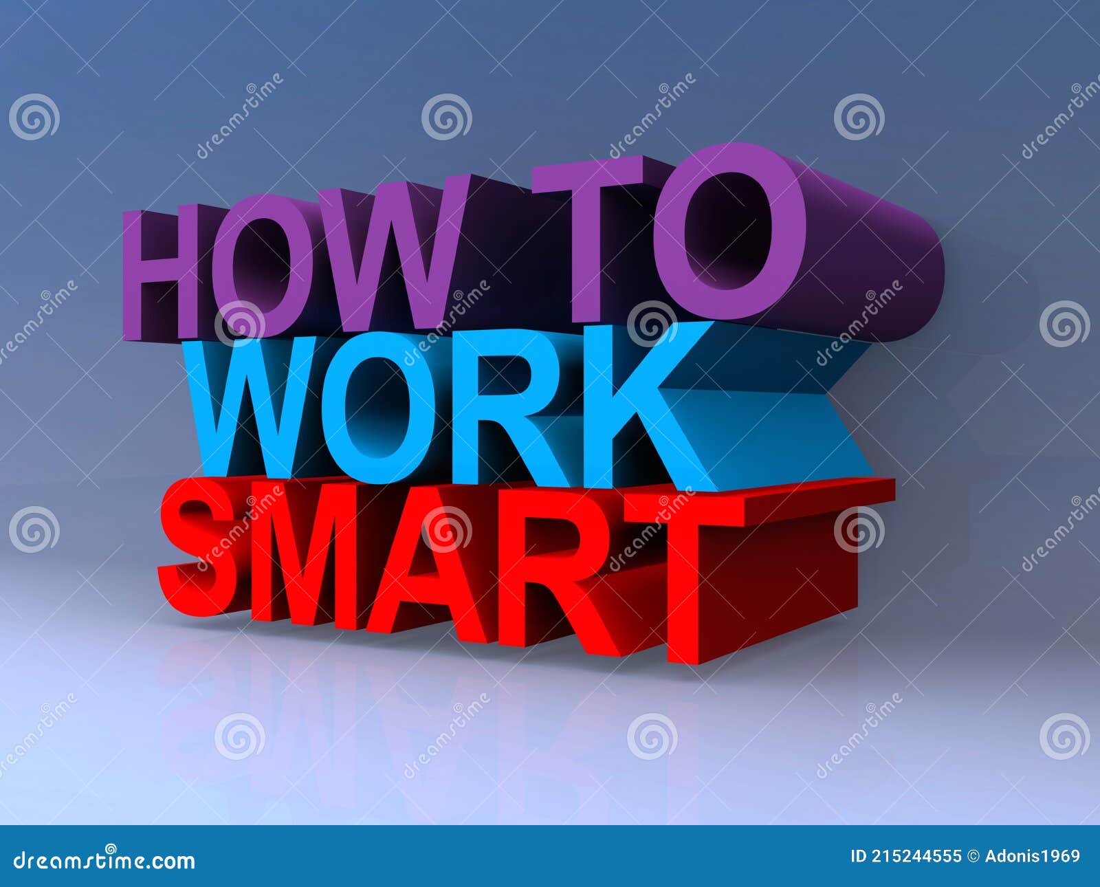 How to work smart on blue stock image. Image of efficient - 215244555