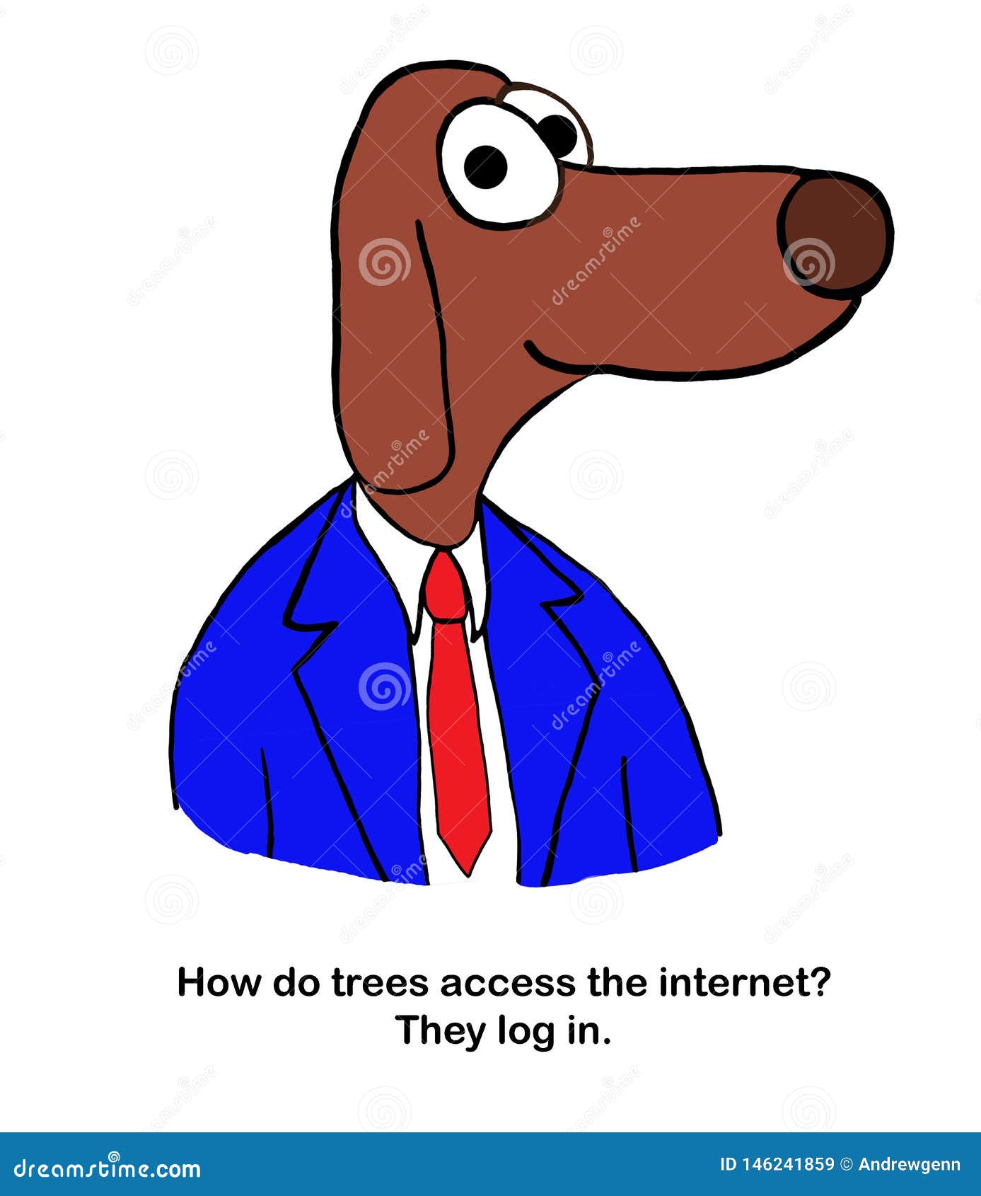 How Trees Access the Internet Stock Illustration - Illustration of ...