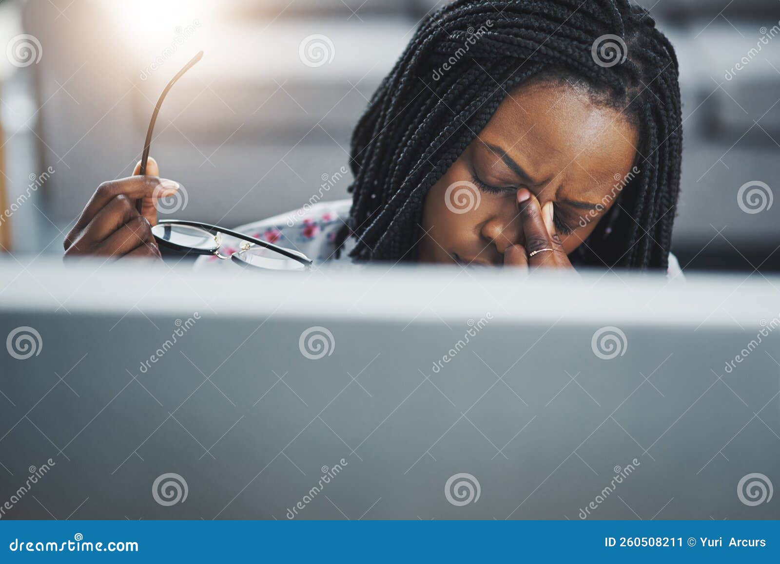 How Will I Ever Get this Finished on Time. a Young Woman Suffering from ...