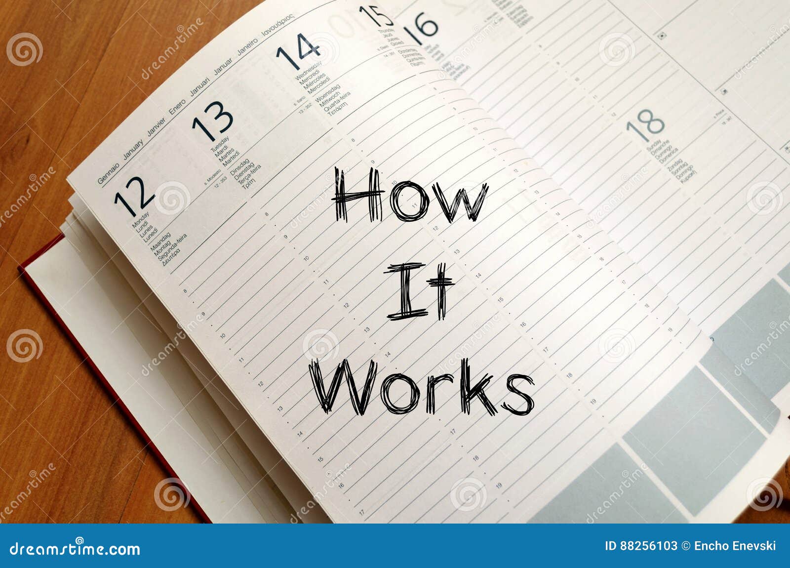 How it Works Concept on Notebook Stock Image - Image of teamwork ...