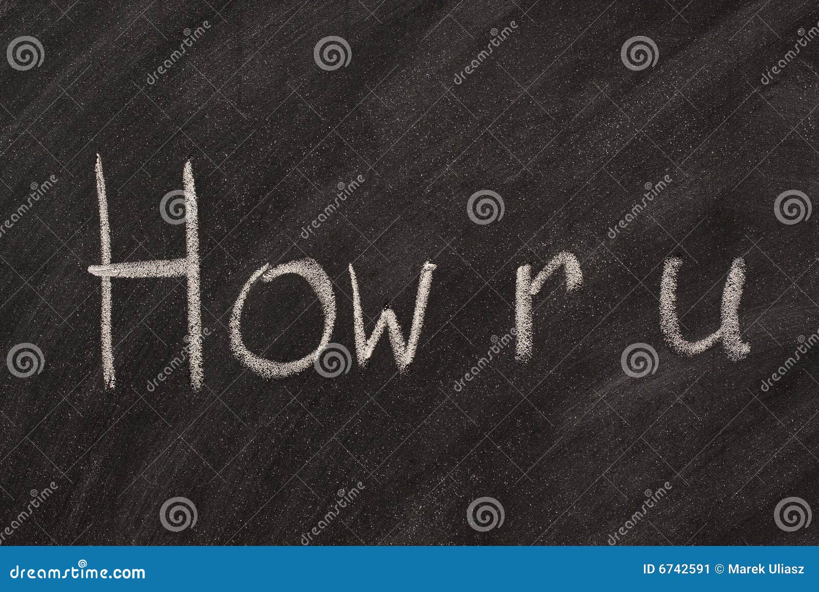 How are You - Text Message on Blackboard Stock Image - Image of ...