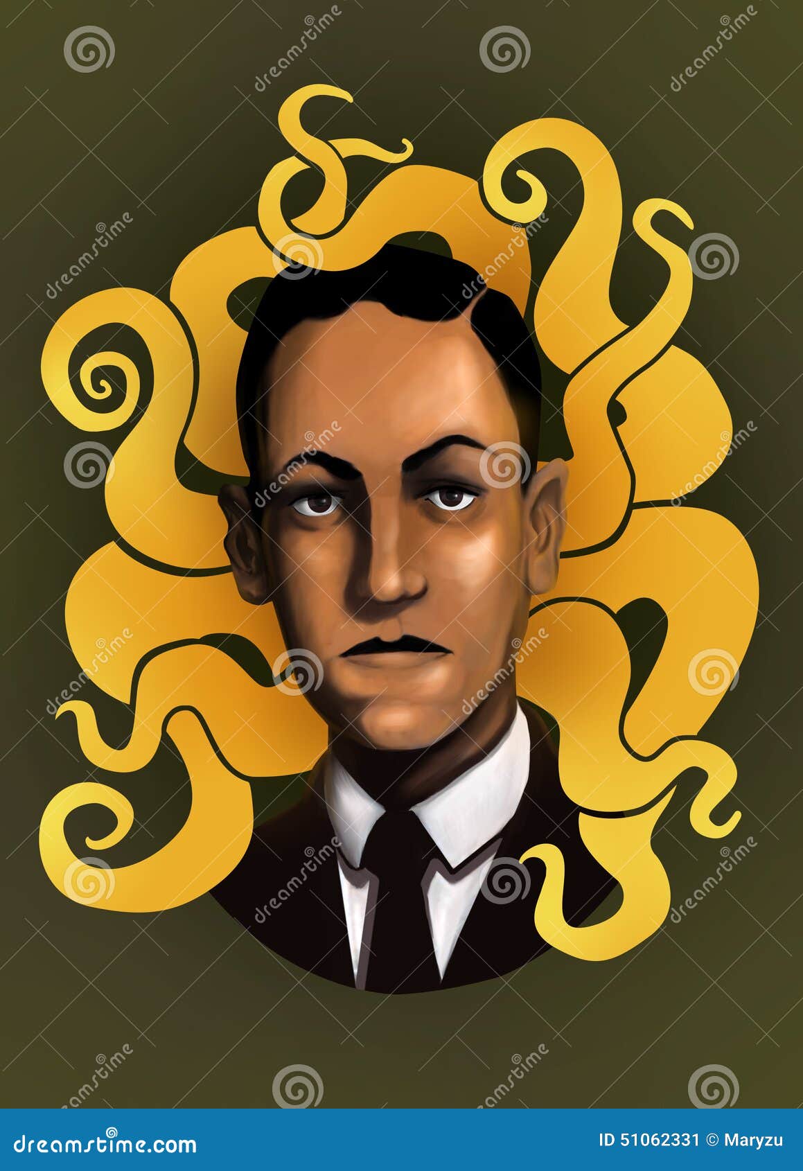 Howard Phillips Lovecraft foto editorial. Ilustración de autor - 51062331