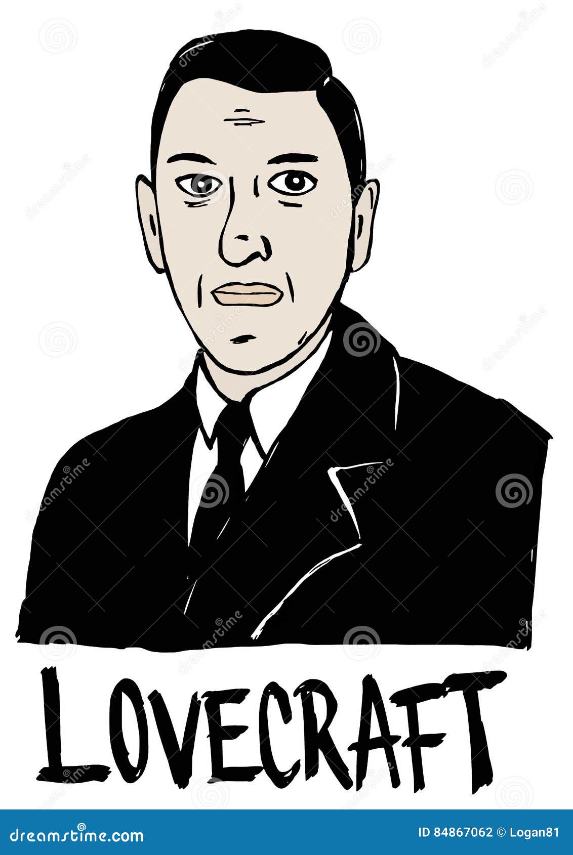 Howard Phillips Lovecraft editorial photography. Illustration of icon ...