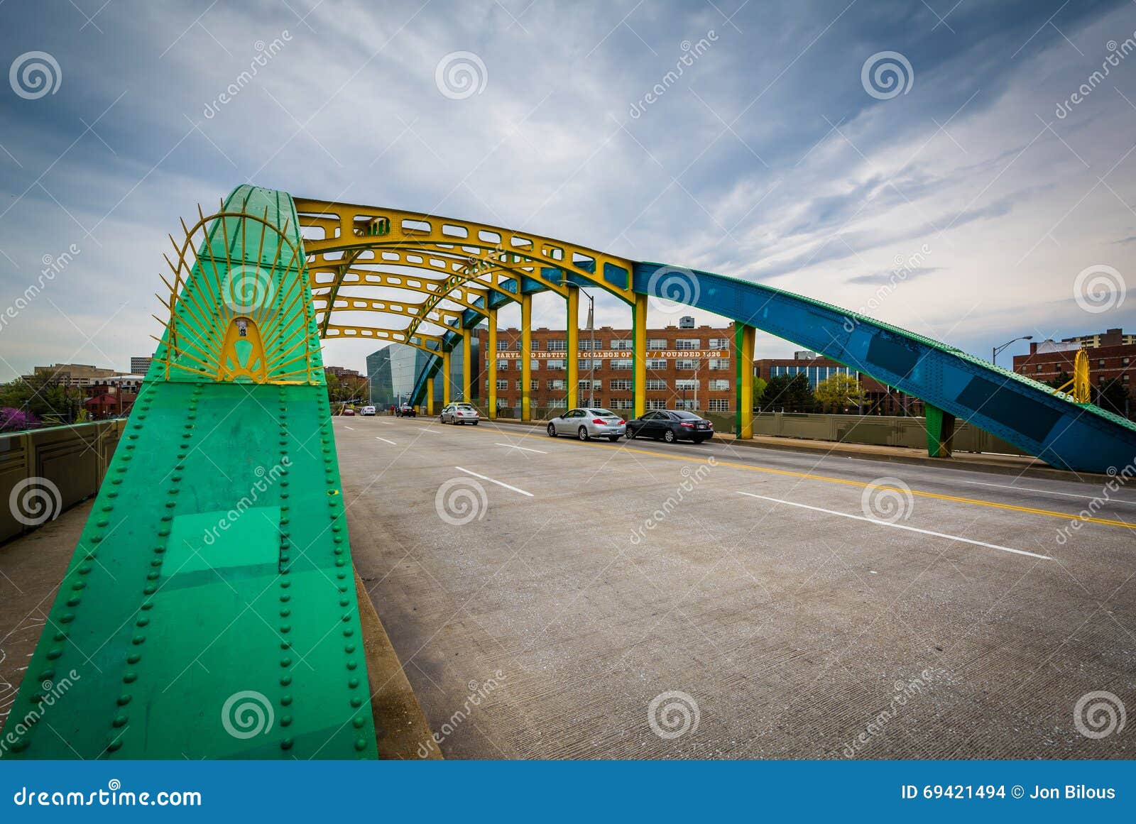 The Howard Street Bridge, in Baltimore, Maryland. Stock Photo - Image ...